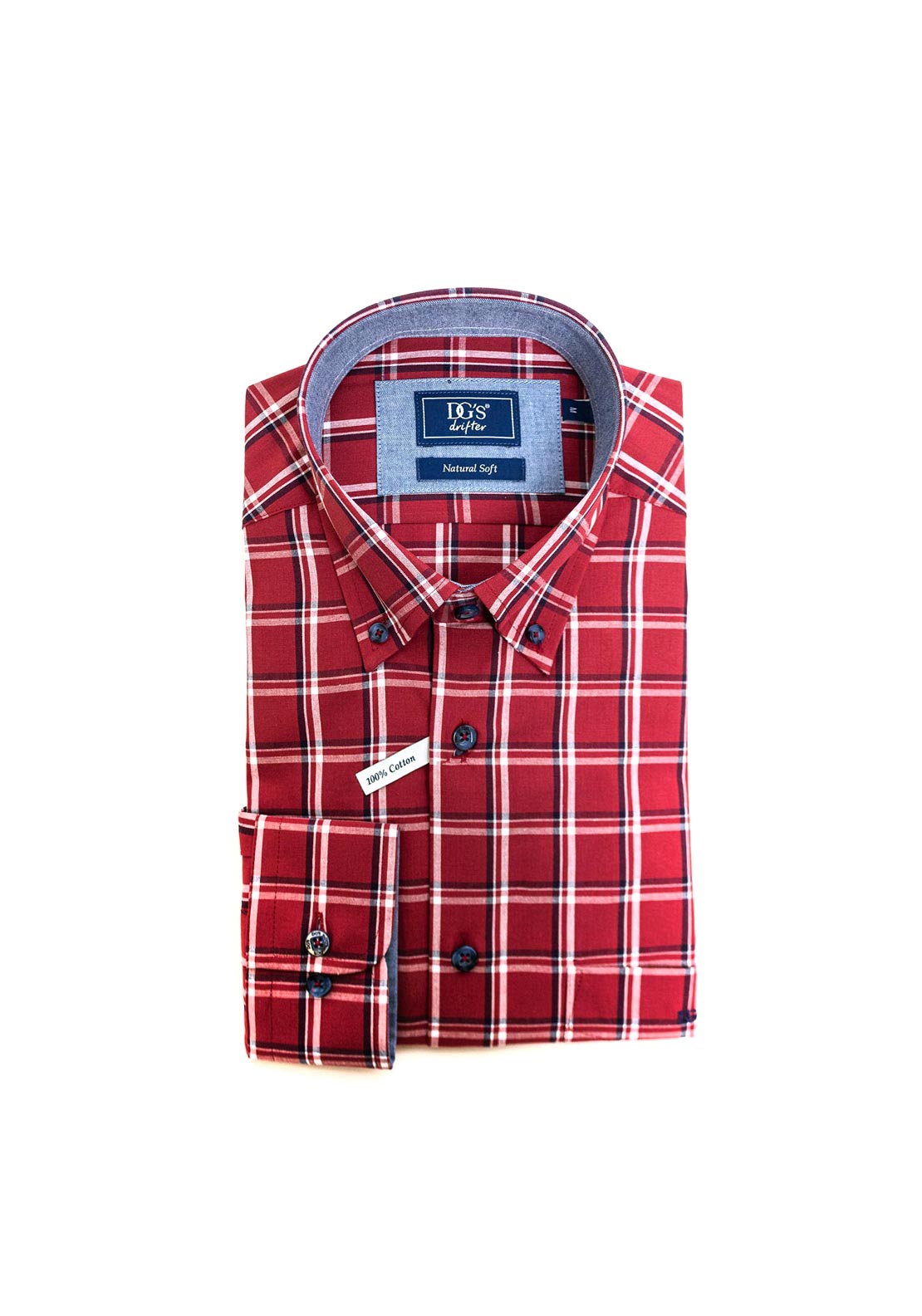 Daniel Grahame Ivano Check Shirt, Red & Navy - McElhinneys