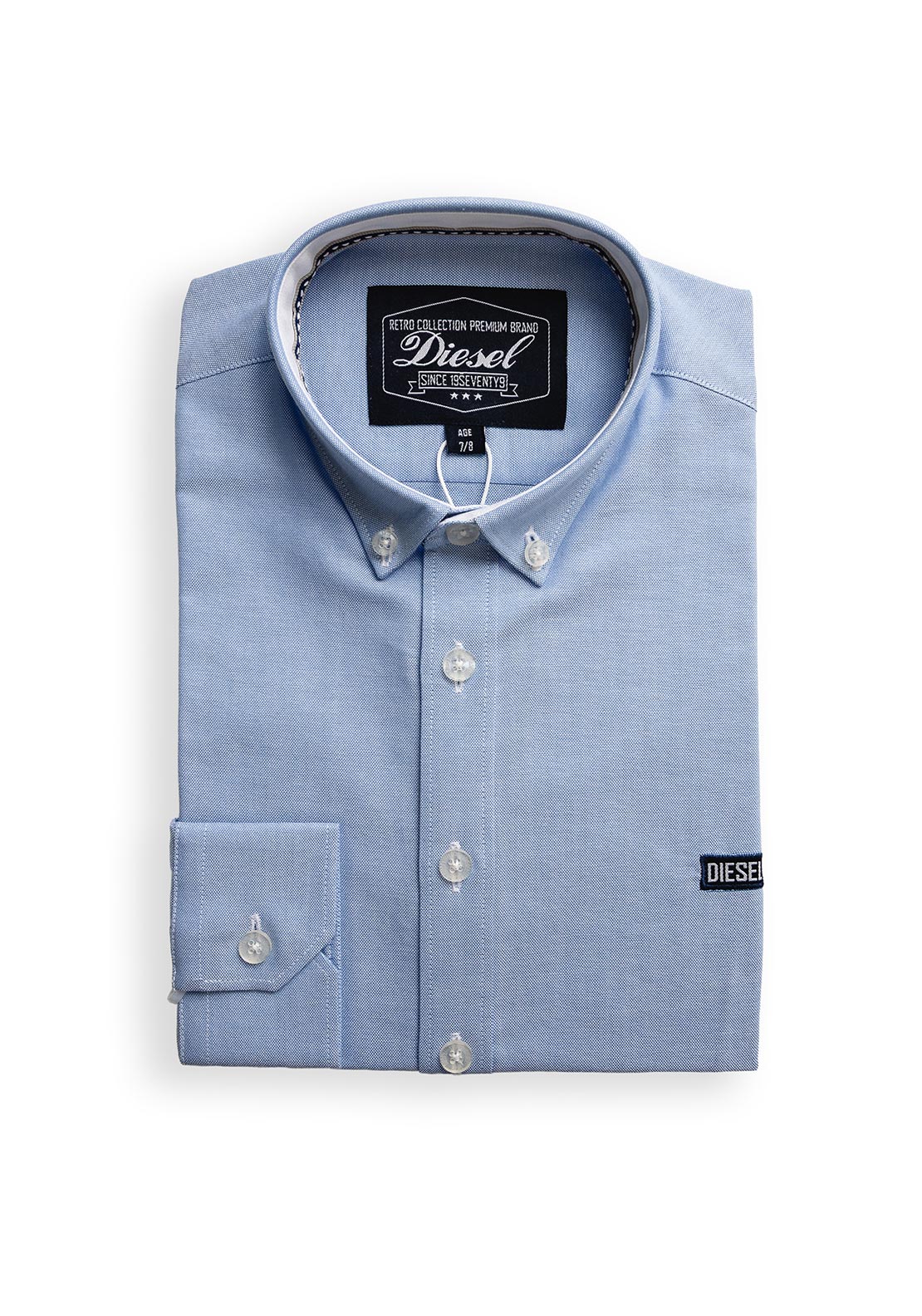 Diesel Boys Tiernan Long Sleeve Shirt, Blue - McElhinneys