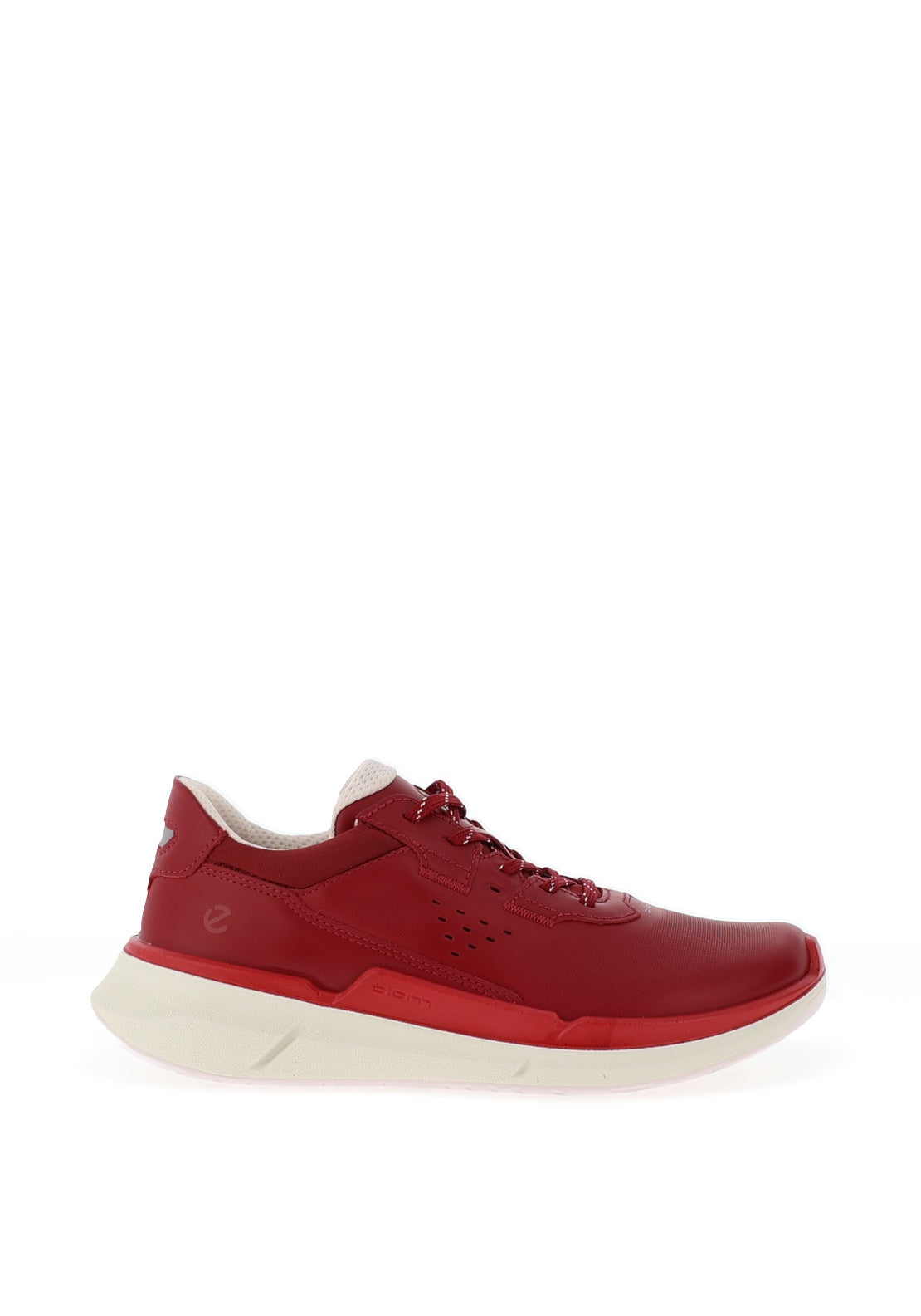Ecco Biom 2.2 Leather Lace Up Trainers, Red - McElhinneys