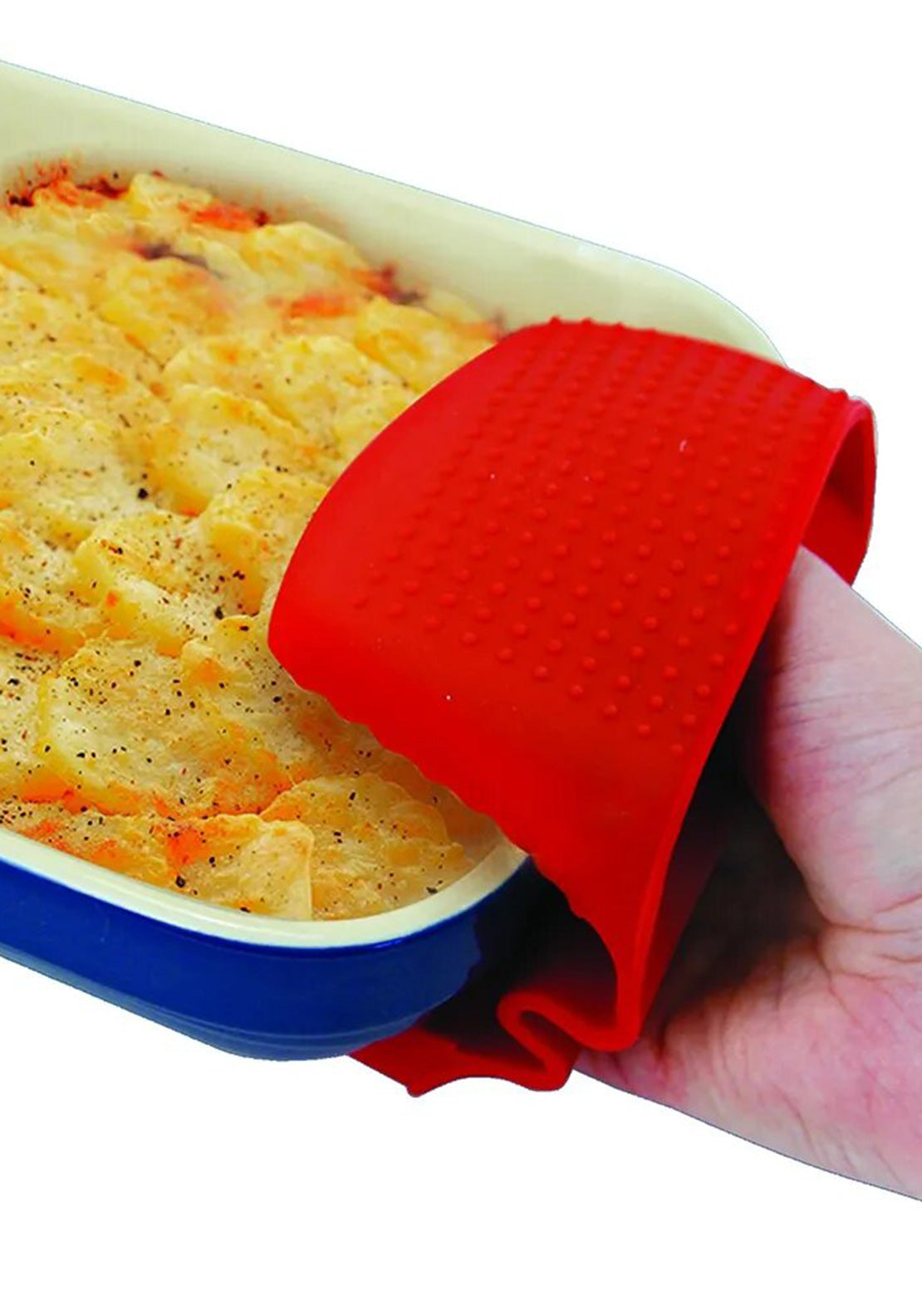 The Home Studio Hot Gripper Silicone Mitt, Red - McElhinneys