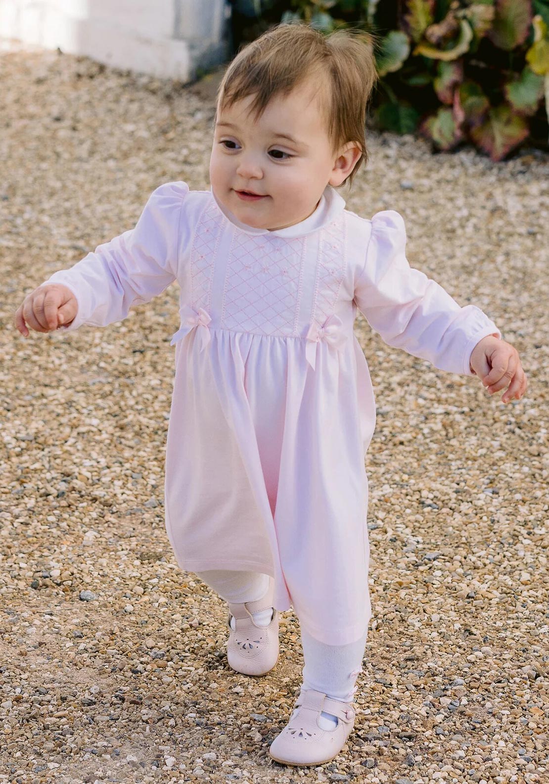 Emile Et Rose Baby Girl Elke Dress and Tights, Pink - McElhinneys