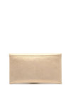 Emis Glitter Effect Leather Envelope Clutch Bag, Gold - McElhinneys