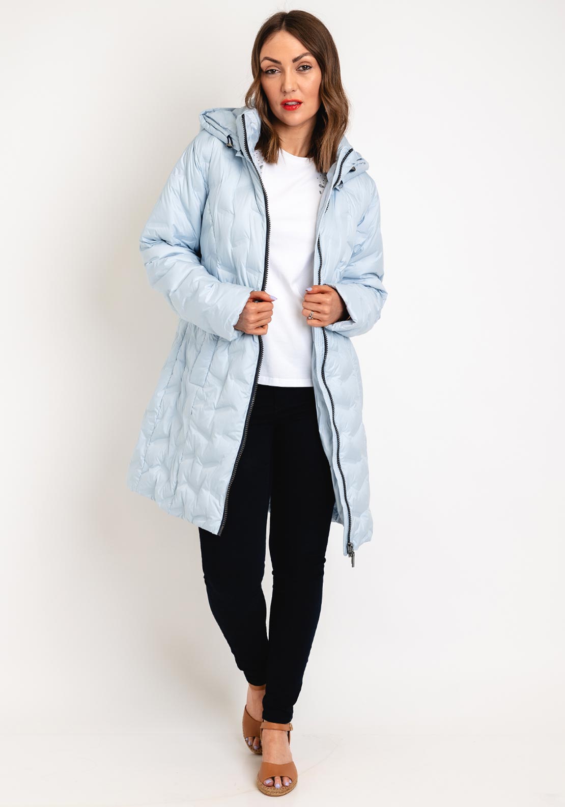 Etage Real Down Recycled Puffer Jacket, Light Blue - McElhinneys