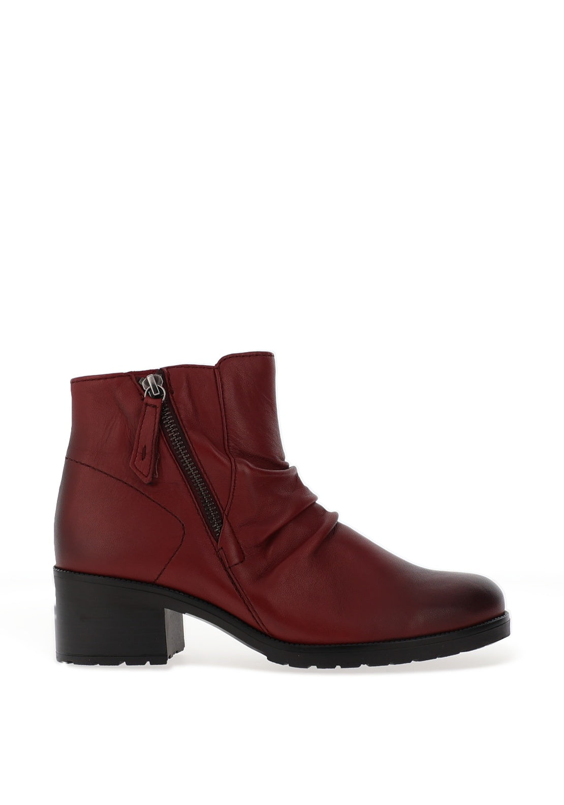 Gabor Block Heel Ankle Boots, Wine - McElhinneys
