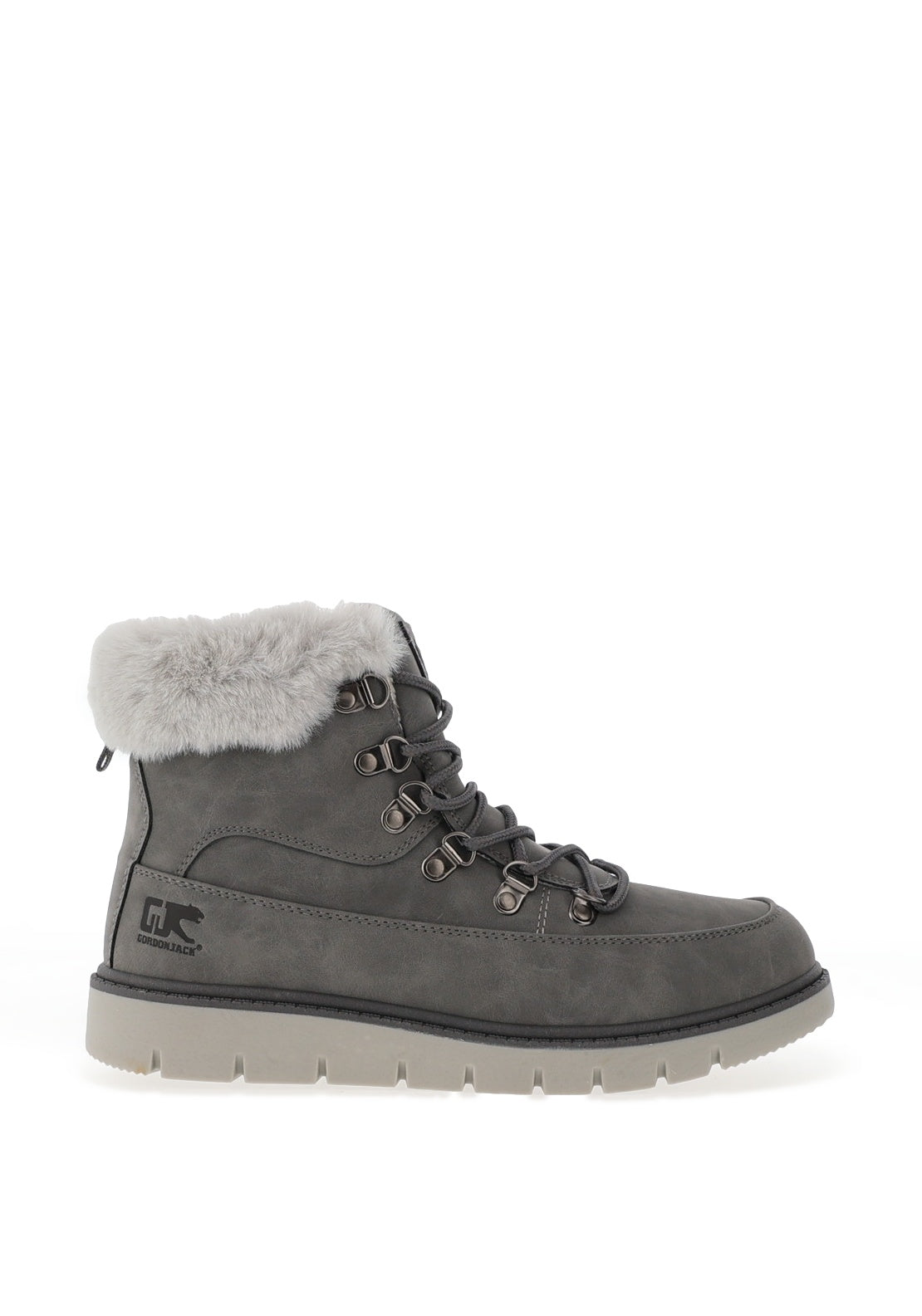 Gordon Jack Everest Faux Fur Lined Ankle Boots, Grey - McElhinneys