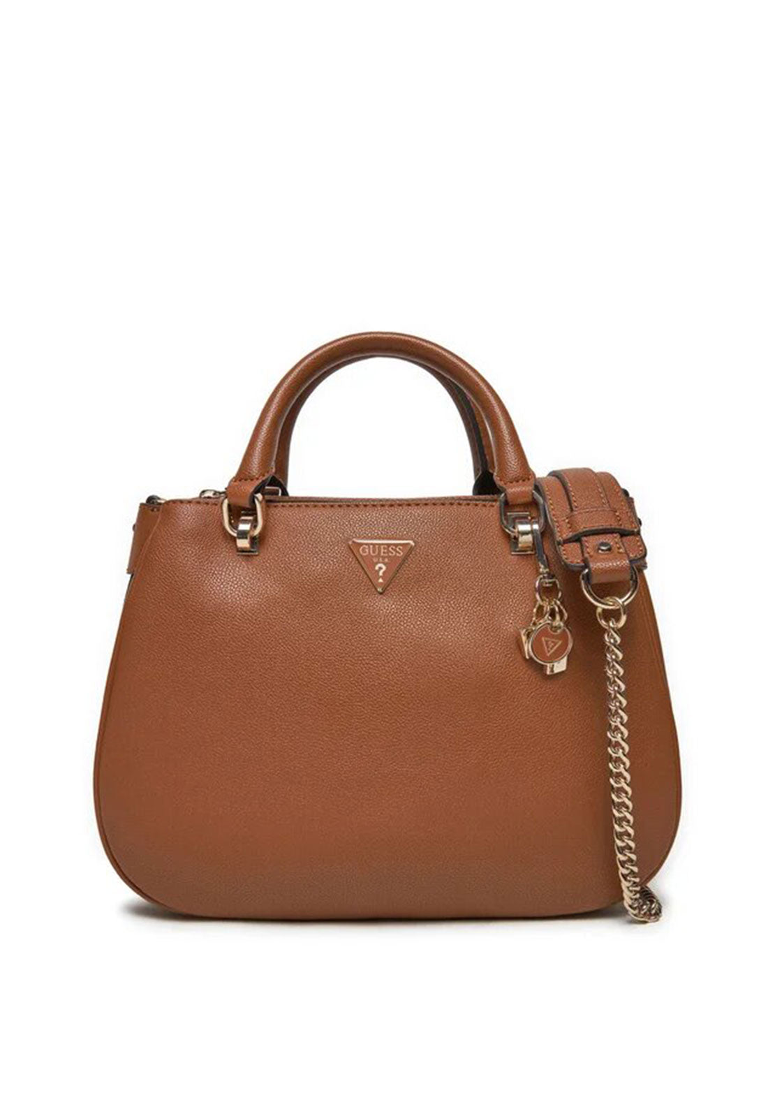 Guess Fedora Satchel Crossbody Bag, Cognac - McElhinneys