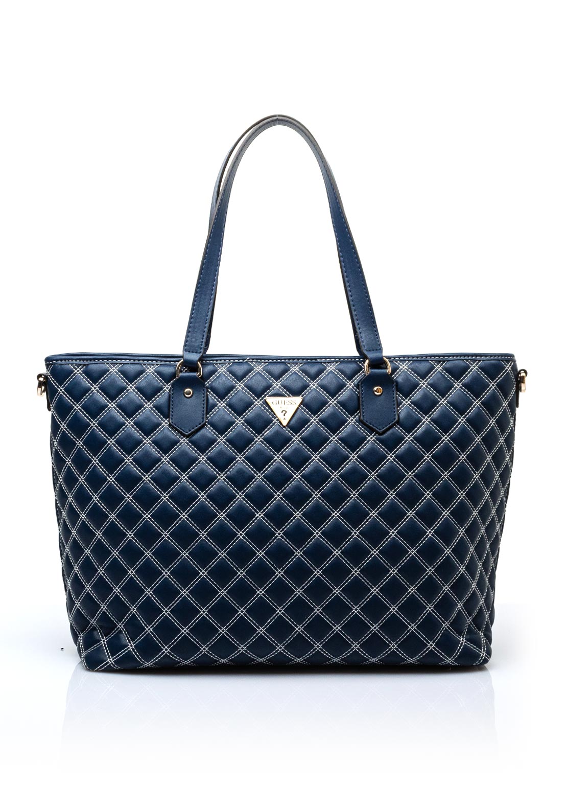Guess Cruise Vibe Quilted Large Weekend Tote Bag, Navy & White ...