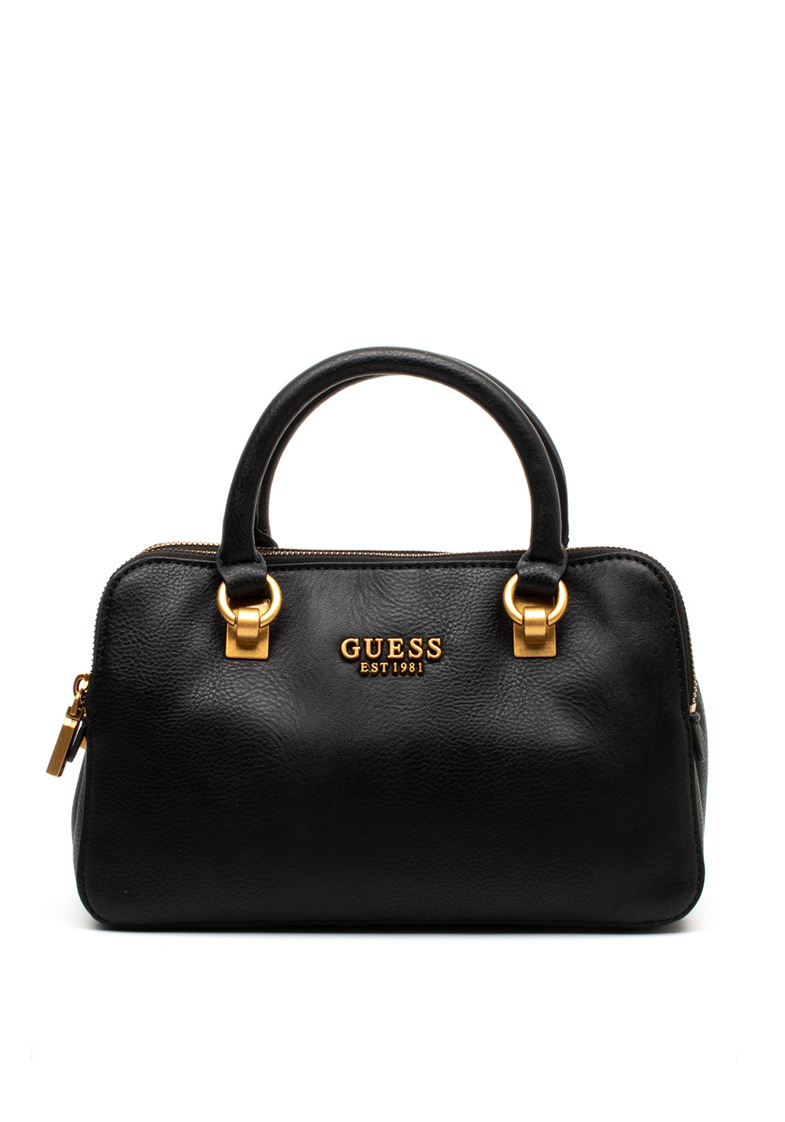 Guess Small Arja Satchel Bag, Black - McElhinneys