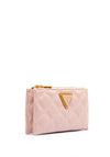 Guess Guilly Medium Quilted Zip Around Wallet, Light Rose - McElhinneys