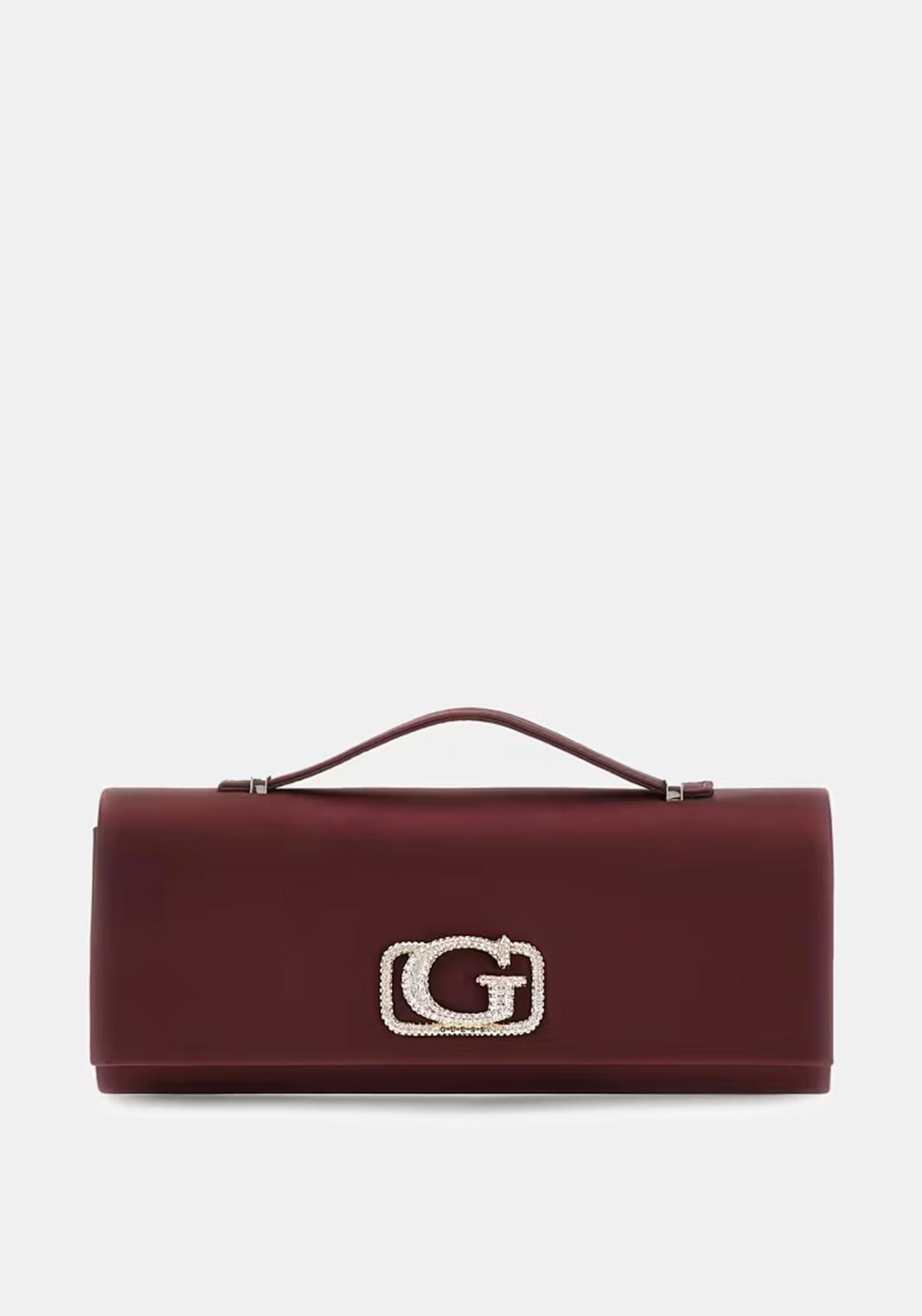 Guess Zalina Top Handle Clutch, Wine - McElhinneys