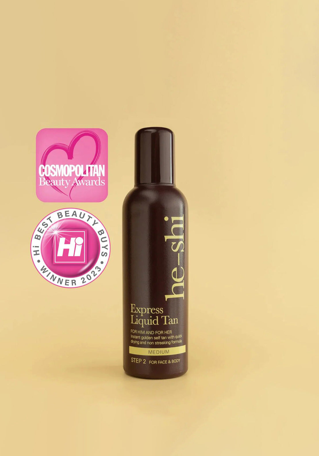 He-Shi Express Liquid Tan for Him & Her, Medium - McElhinneys