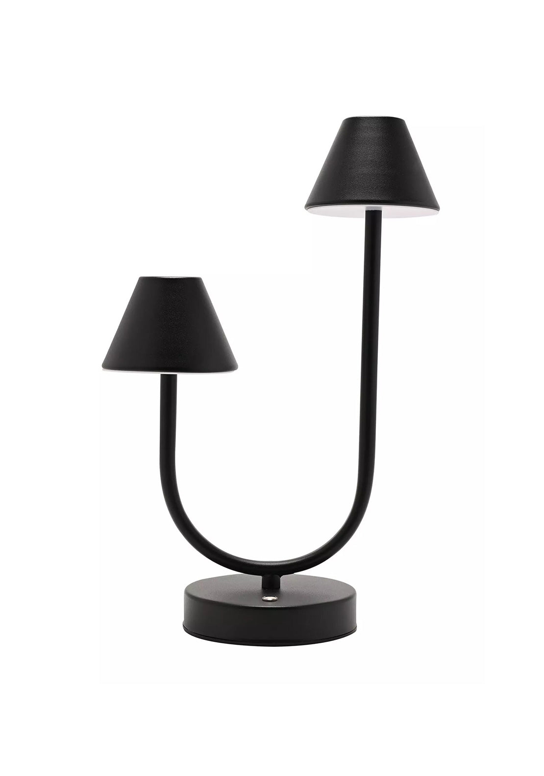 Widdop Hestia USB Touch Double Shade Lamp, Black - McElhinneys