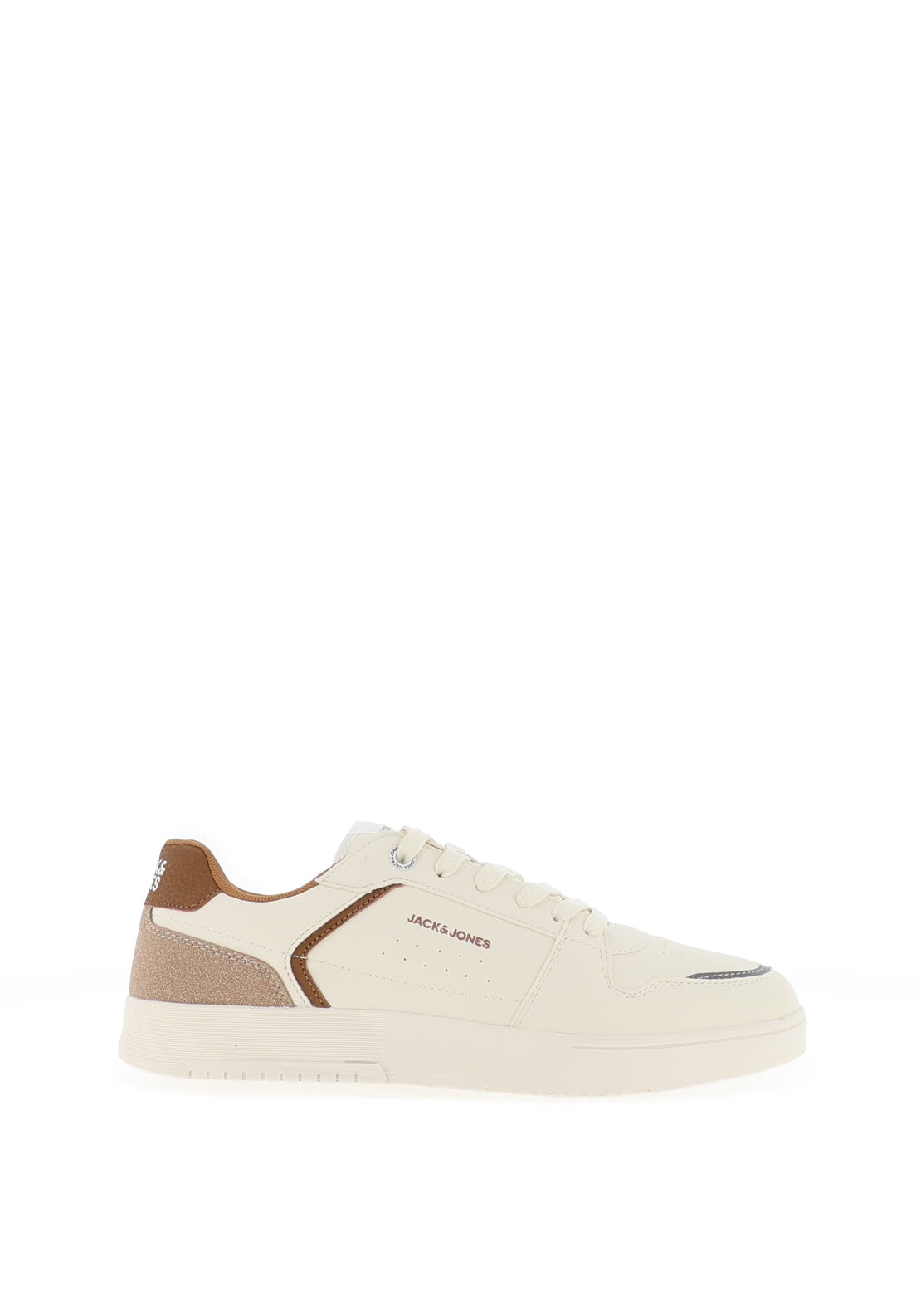 Jack & Jones Wealing Trainers, Off White & Brown - McElhinneys