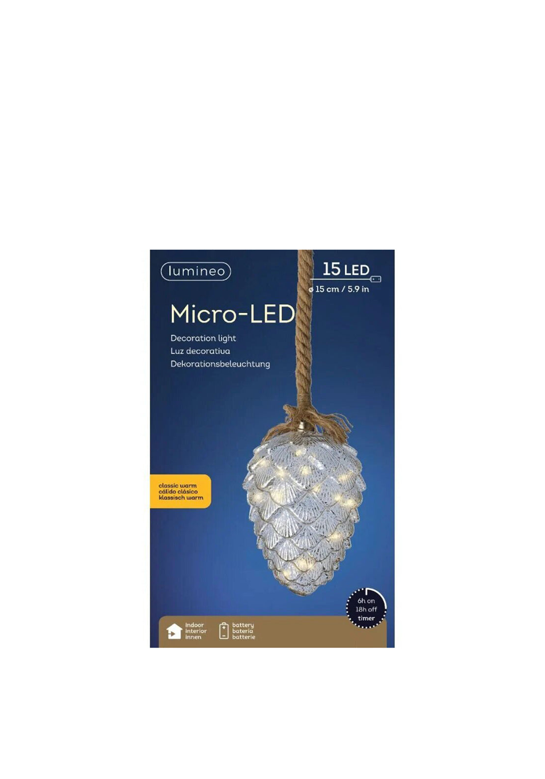 Kaemingk Micro LED Small Pinecone Decoration - McElhinneys