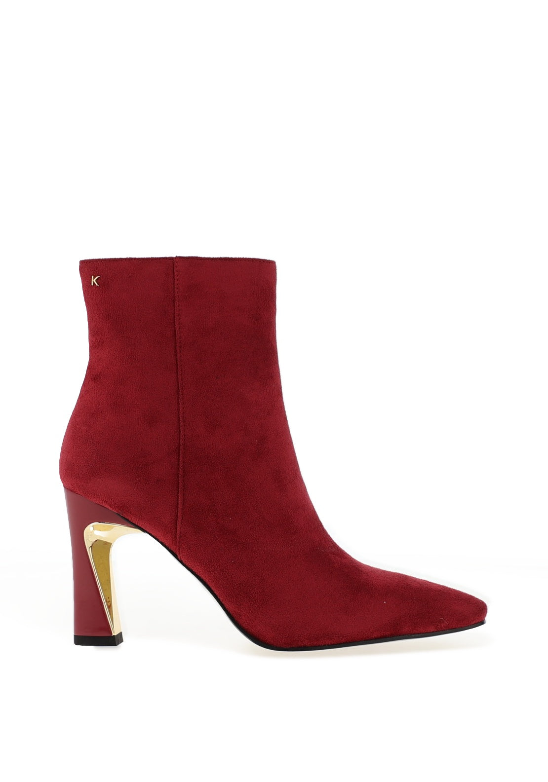 Kate Appleby Carnforth Faux Suede Heeled Ankle Boots, Red - McElhinneys