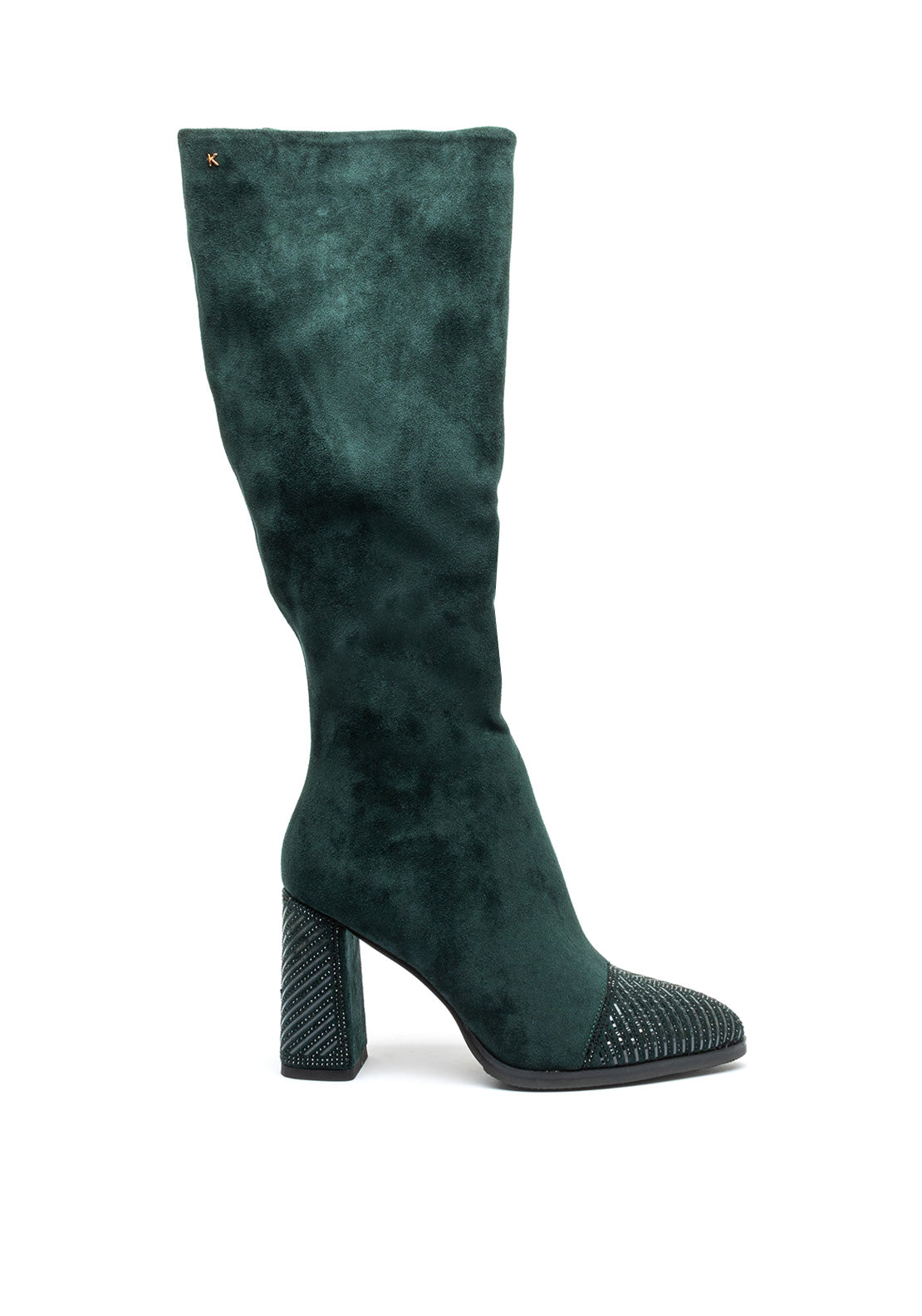 Kate Appleby Edgware Embellished Knee-High Boots, Emerald Green ...