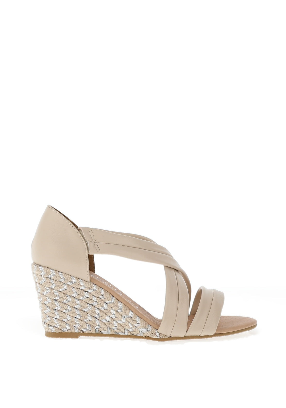 Kate Appleby Lerwick Wedged Sandals, Creme Twist - McElhinneys