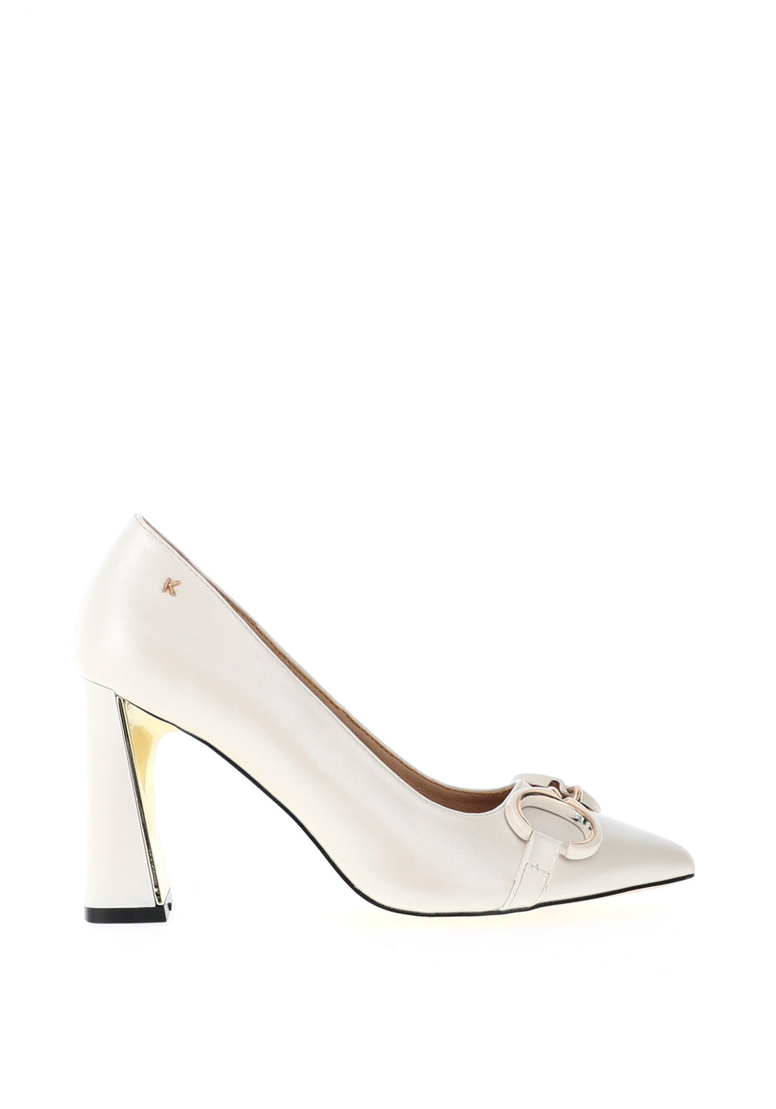Kate Appleby Skipton Pointed Toe Heeled Shoe, Pearl - McElhinneys