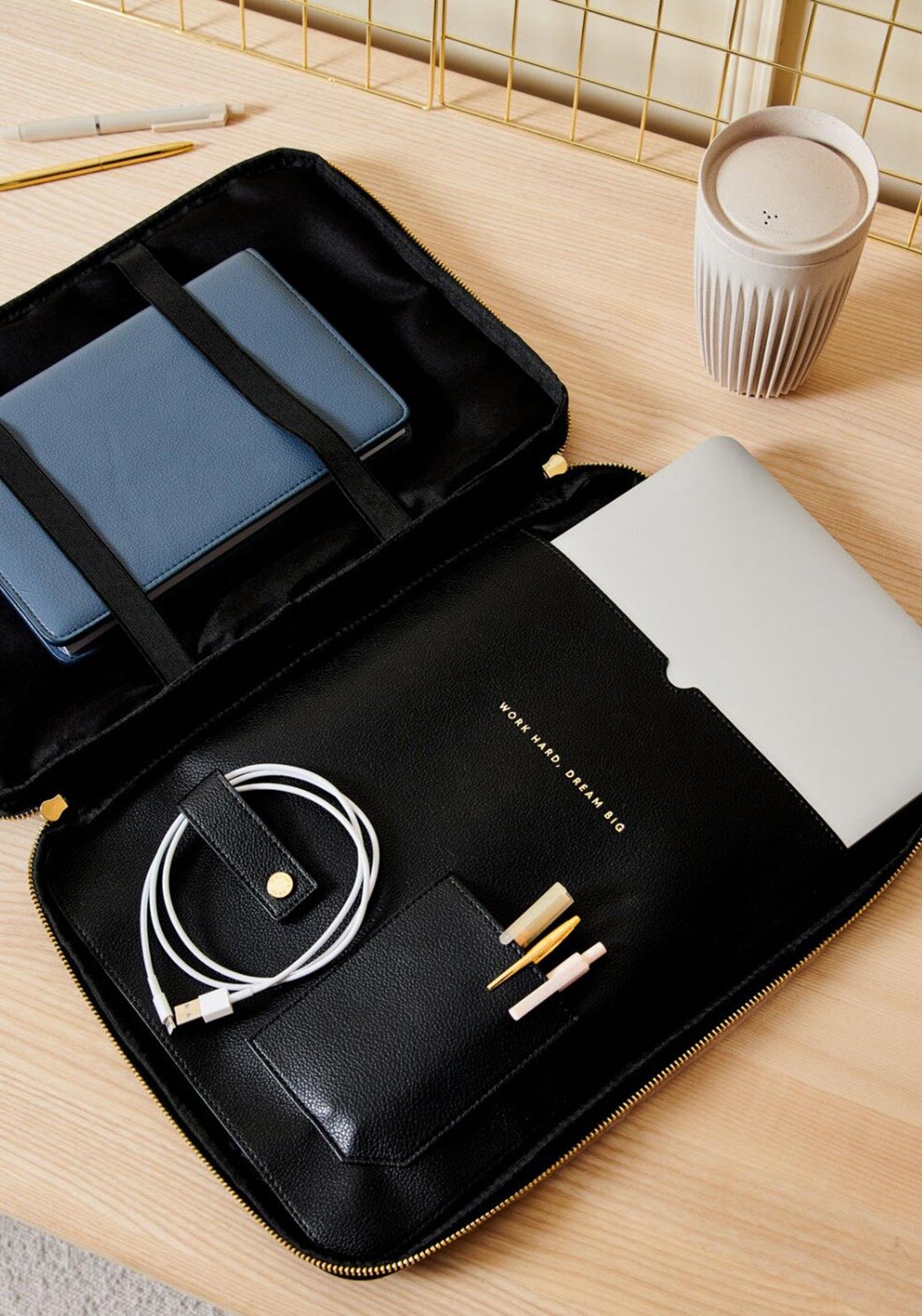 Katie Loxton Folio Laptop Case, Black - McElhinneys