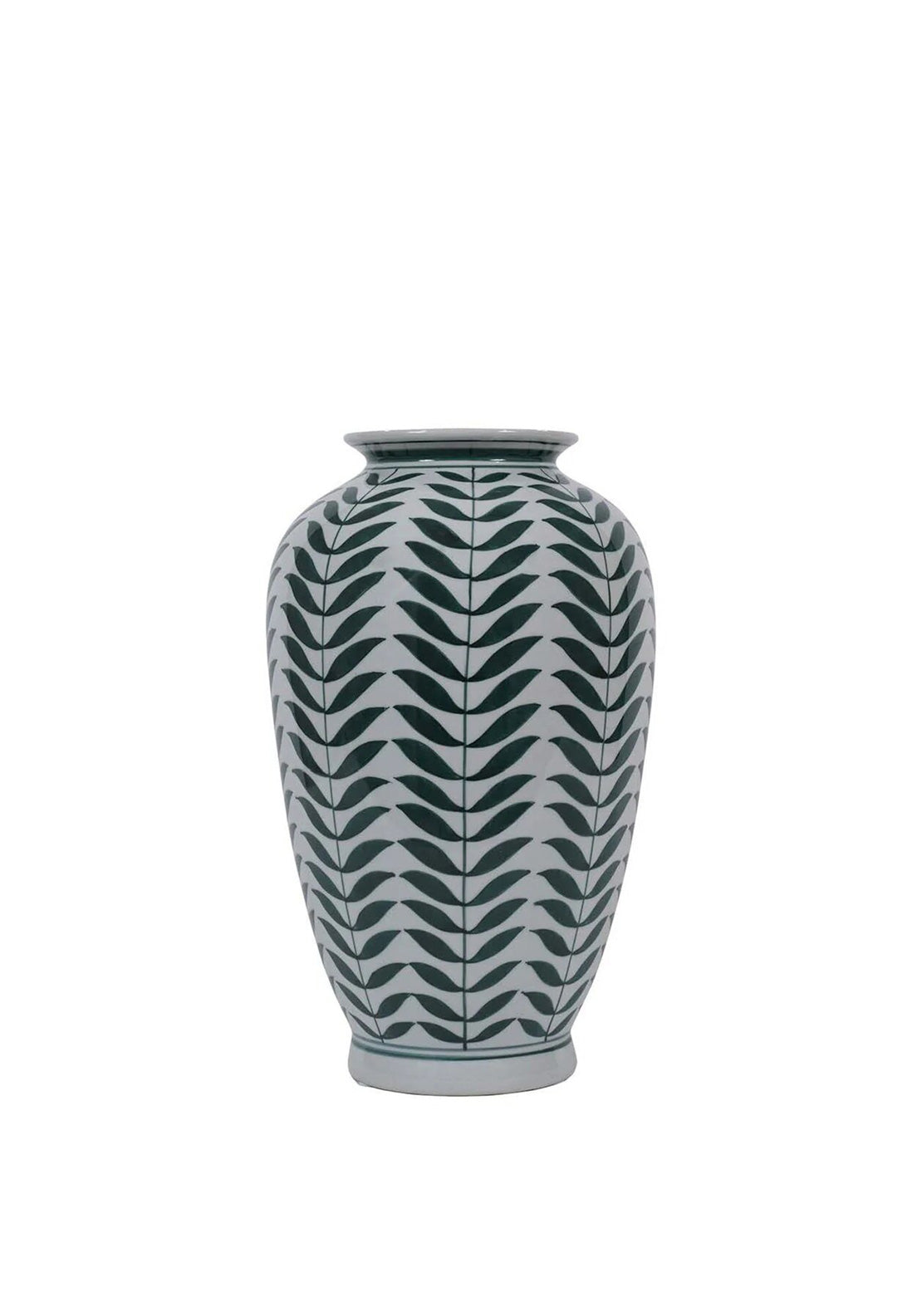 Mindy Brownes Green Leaf Pattern Vase - McElhinneys