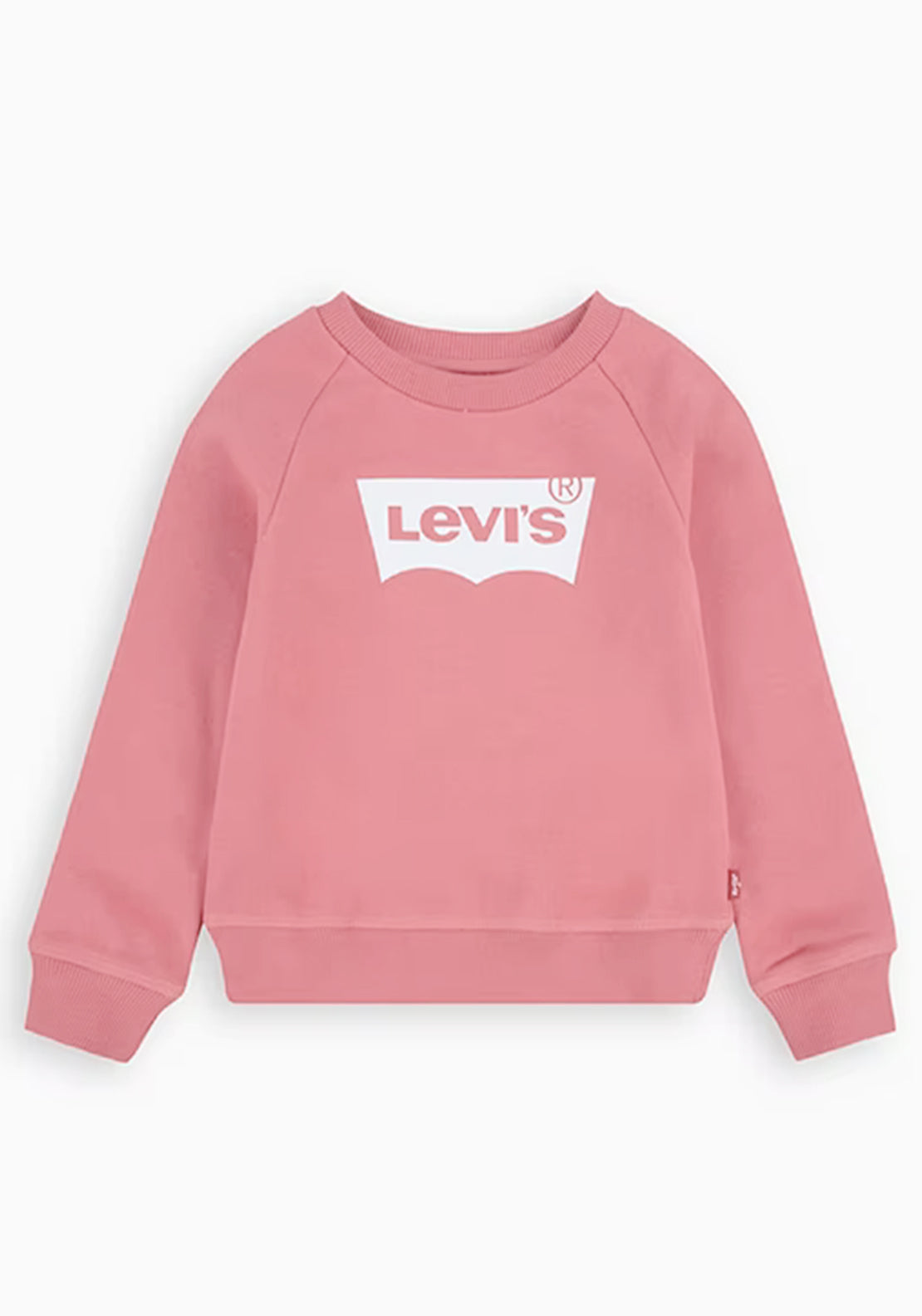Levi’s Baby Girl Long Sleeve Logo Crew, Pink Icing - McElhinneys