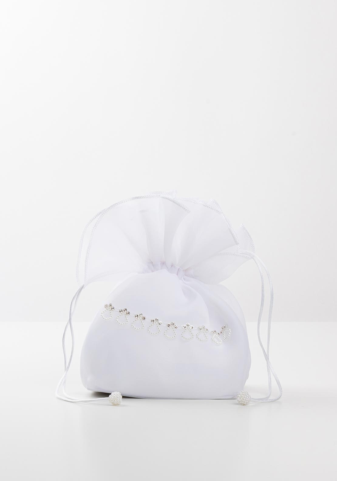 Little People Pearl Communion Bag, White - McElhinneys