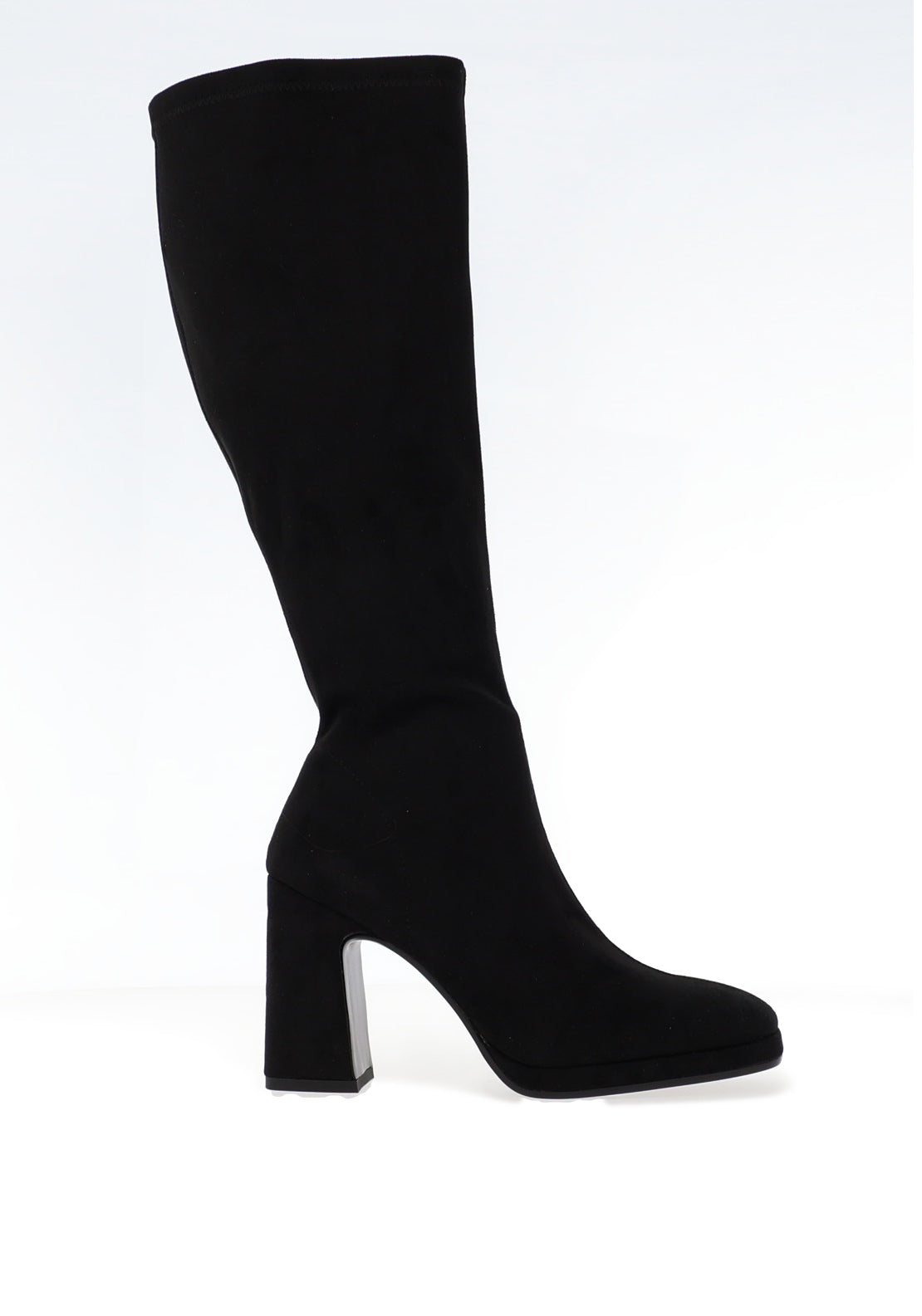 Lodi A-Limbo Knee High Block Heeled Boots, Black - McElhinneys