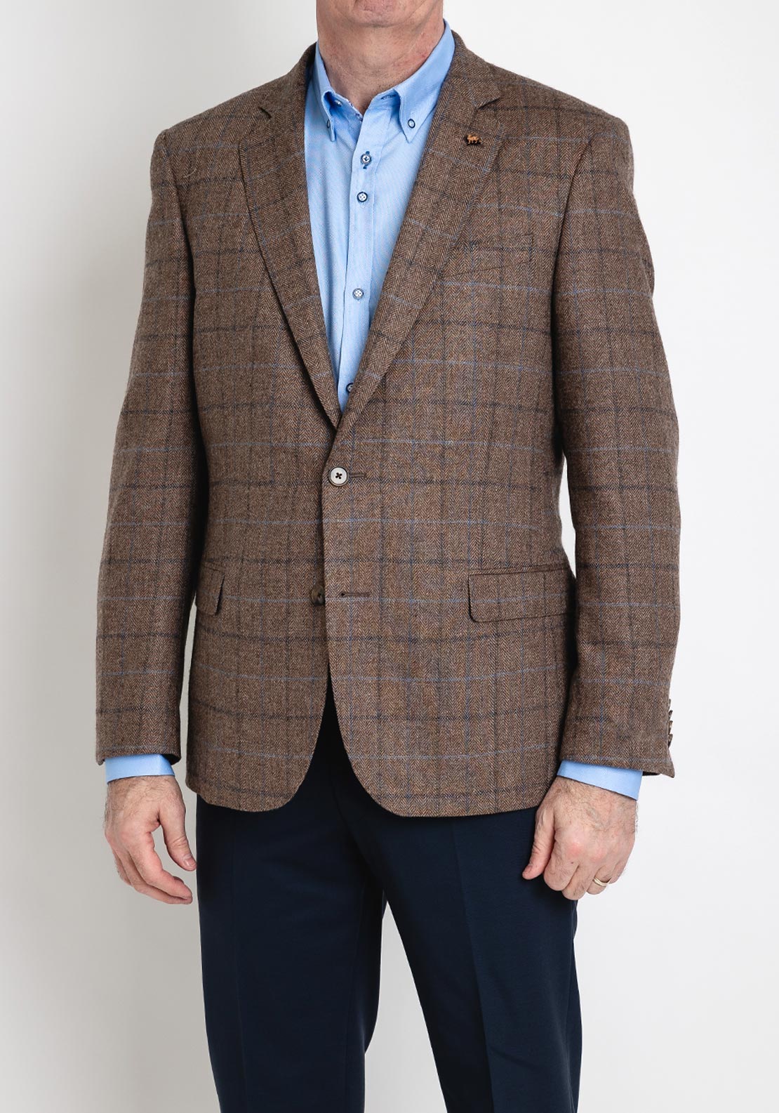 Magee 1866 Liffey Tweed Check Blazer, Camel - McElhinneys