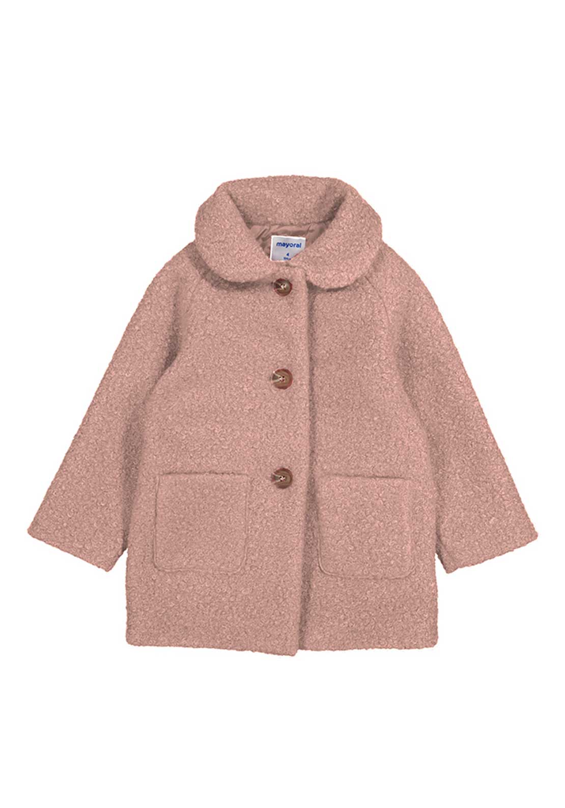 Mayoral Mini Girl Shearling Coat, Pink - McElhinneys