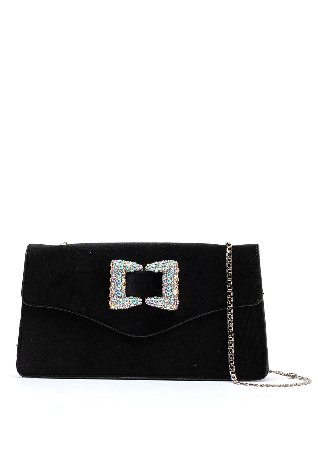 Menbur Velvet Embellished Mini Crossbody Bag, Black - McElhinneys
