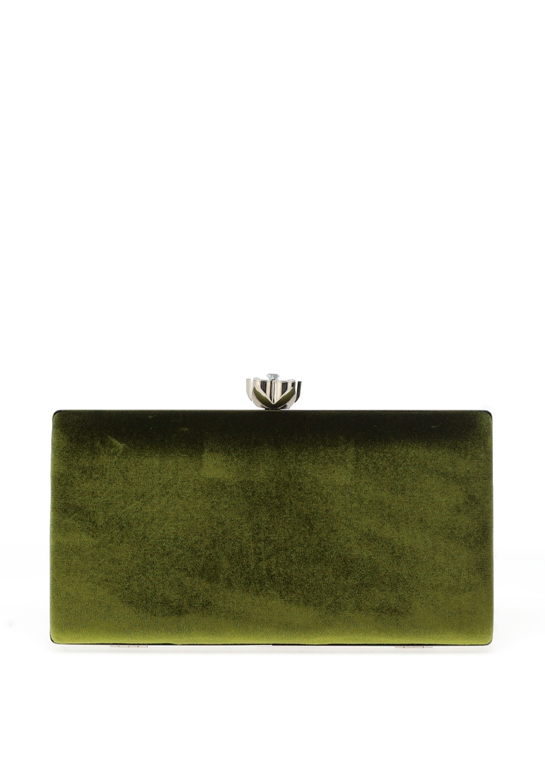 Menbur Diamante Floral Clasp Clutch Bag, Apple Green - McElhinneys