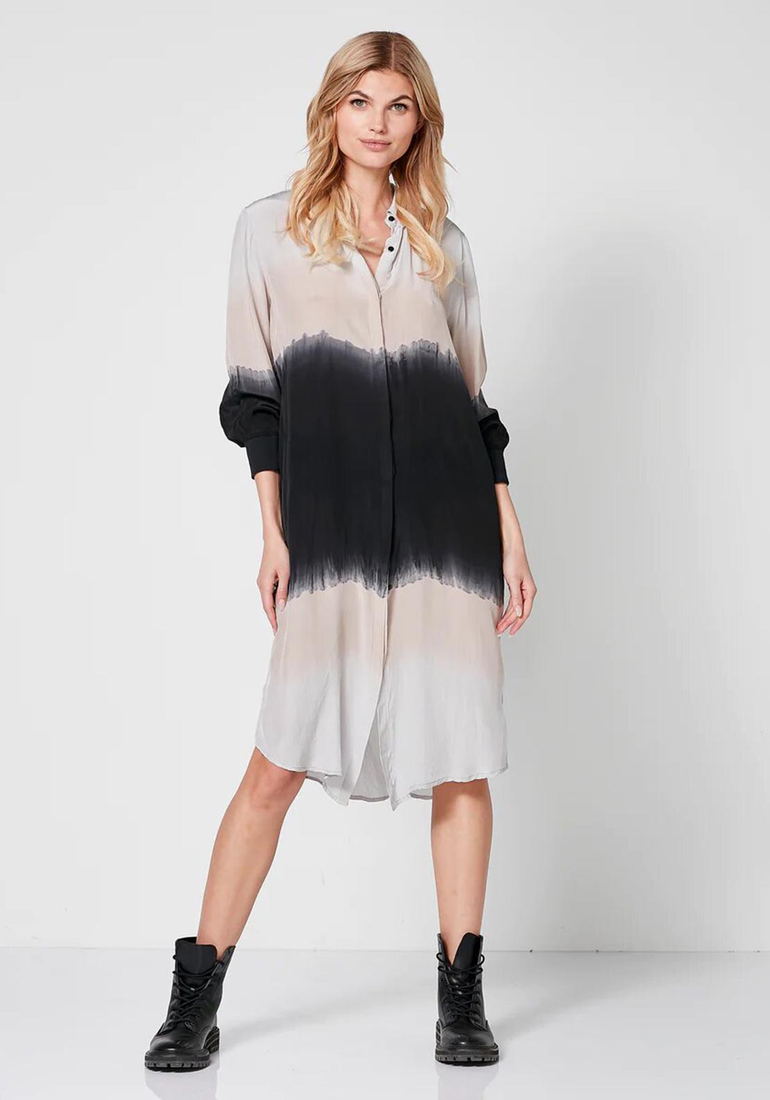 Nu Denmark Tina Dip Dye Midi Tuni Dress, Kit Mix - McElhinneys