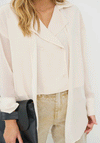 Nu Denmark Celsa Layered Chiffon Shirt, Cream - McElhinneys