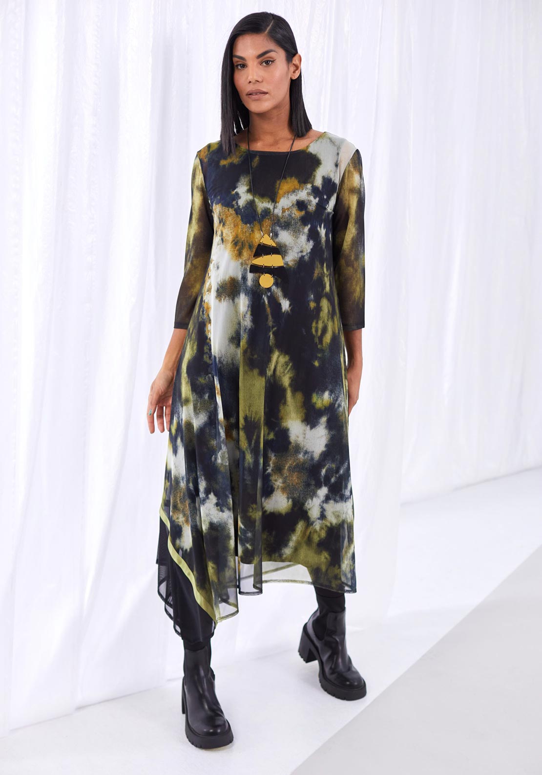 Ora Mesh Print Maxi Dress, Multi - McElhinneys