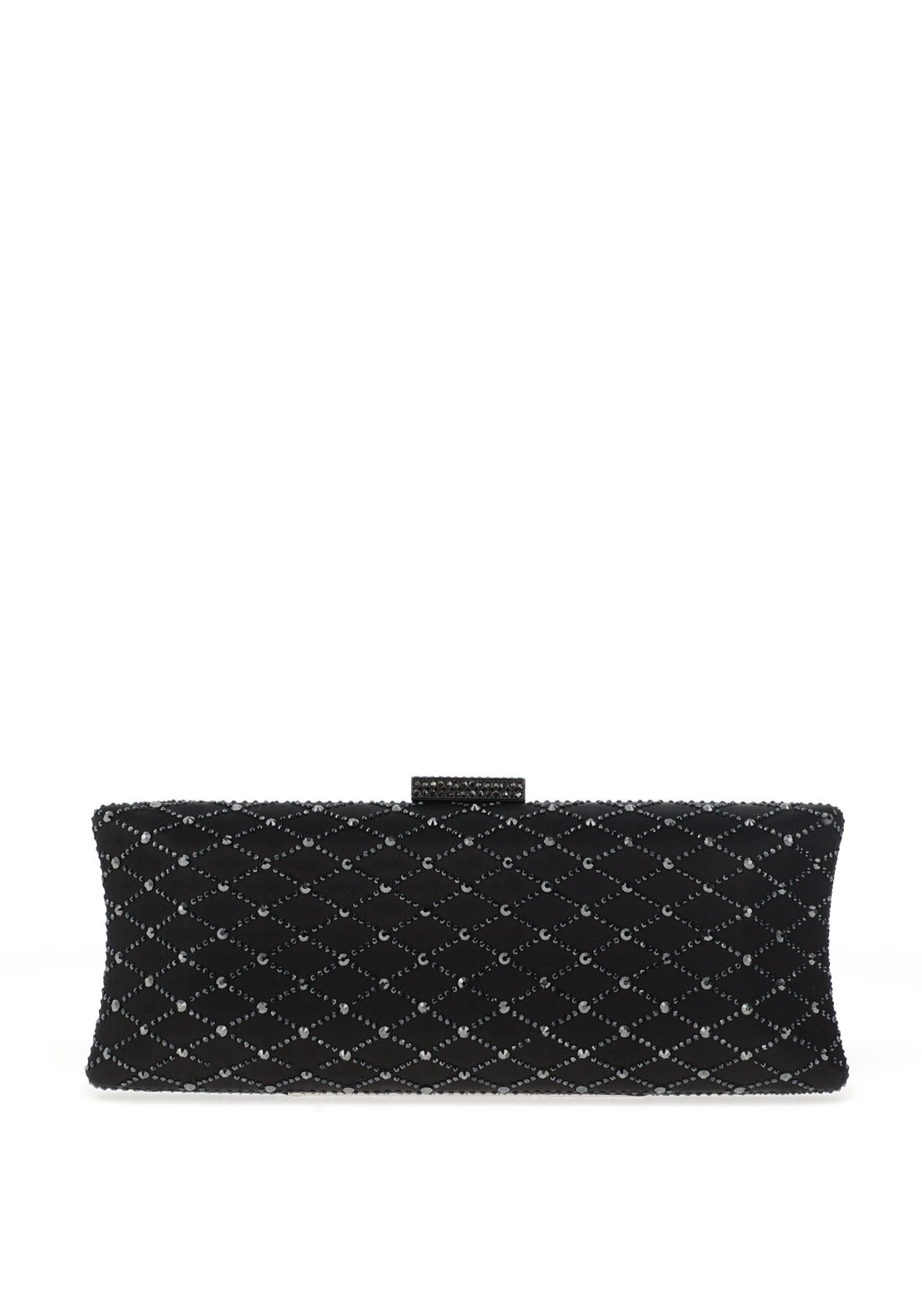 Zen Collection Diamante Encrusted Rectangle Clutch Bag, Black - McElhinneys