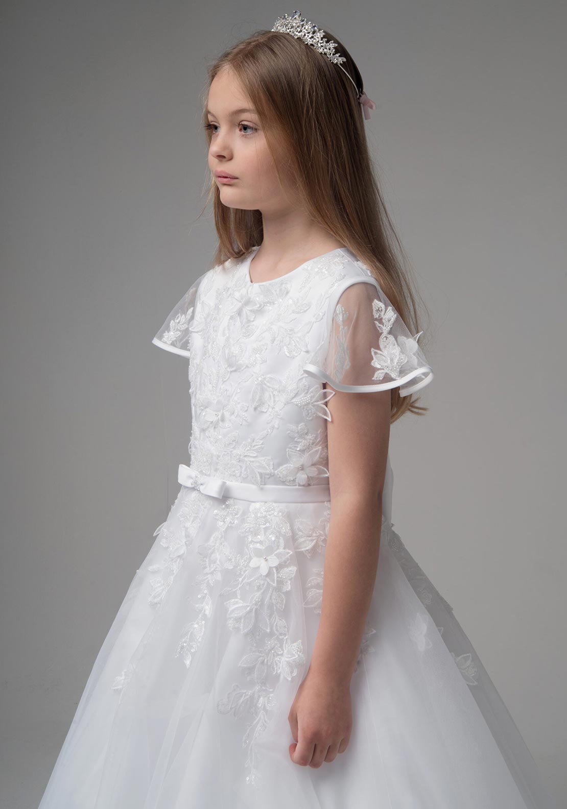 Paula’s Communion PJ64 Communion Dress, White - McElhinneys