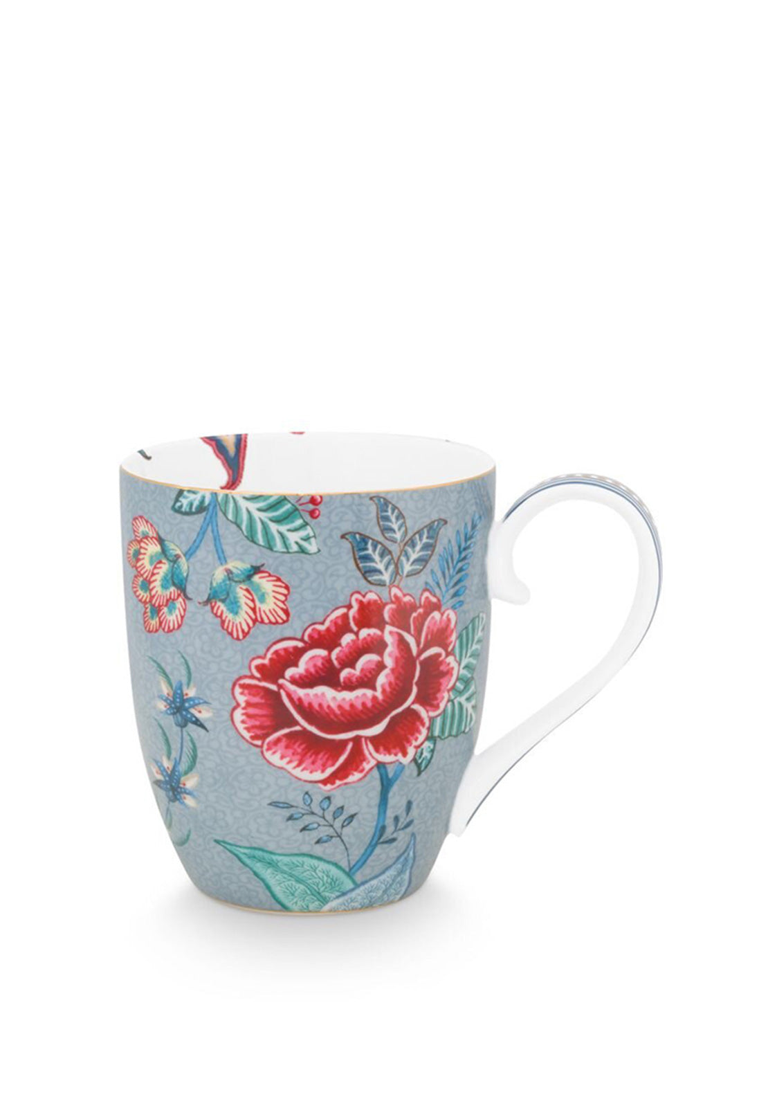 Pip Studio Flower Festival Extra Large Mug, Blue - McElhinneys
