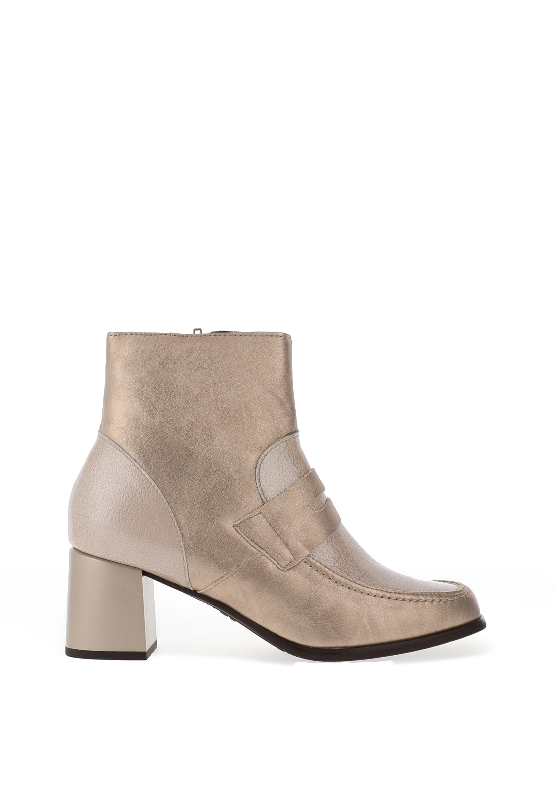 Pitillos Metallic Heeled Ankle Boots, Gold - McElhinneys