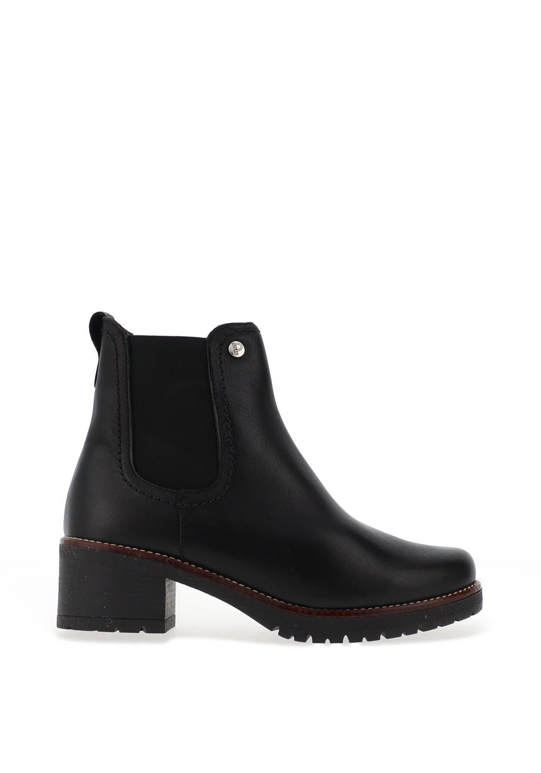 Pitillos Leather Heeled Chelsea Ankle Boots, Black - McElhinneys