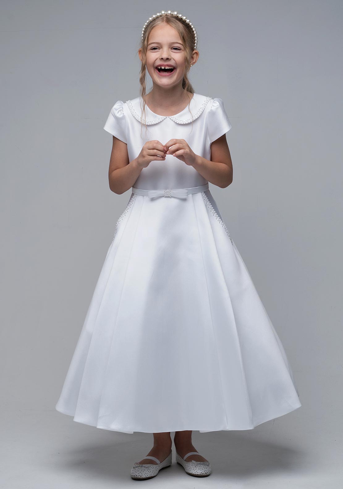 Paula’s Communion PJ31 Communion Dress, White - McElhinneys