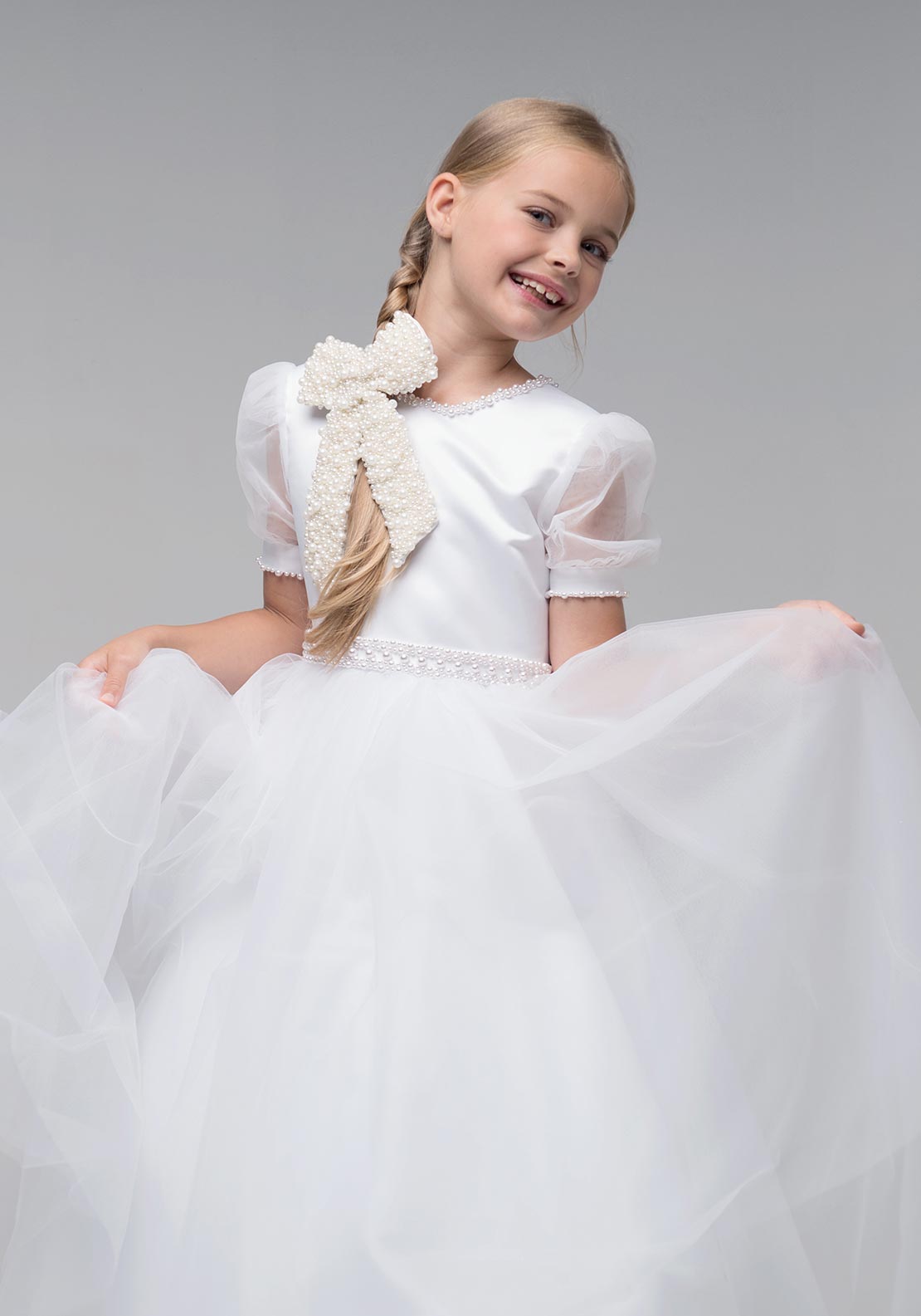 Paula’s Communion PJ49 Communion Dress, White - McElhinneys
