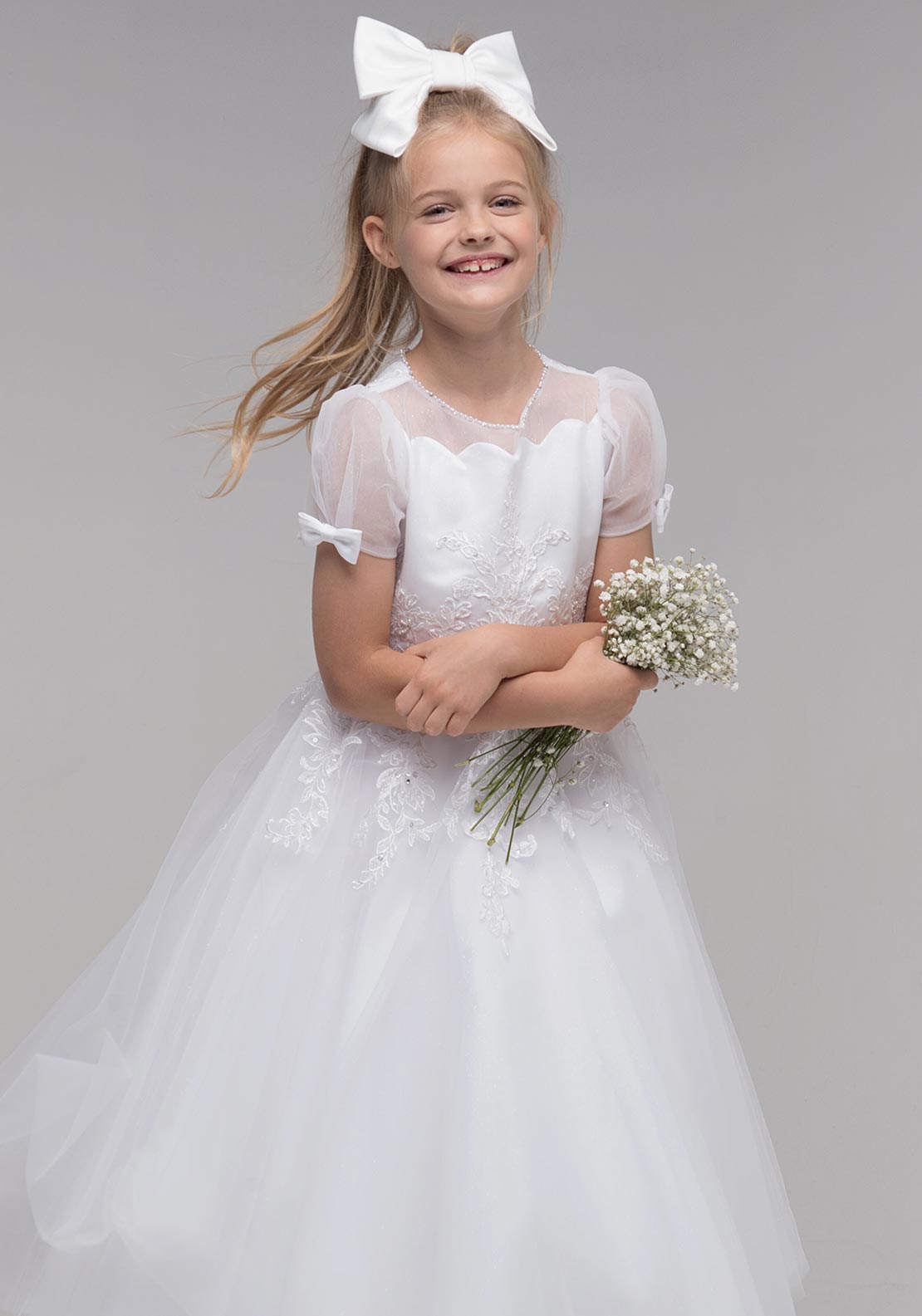 Paula’s Communion PJ52 Communion Dress, White - McElhinneys