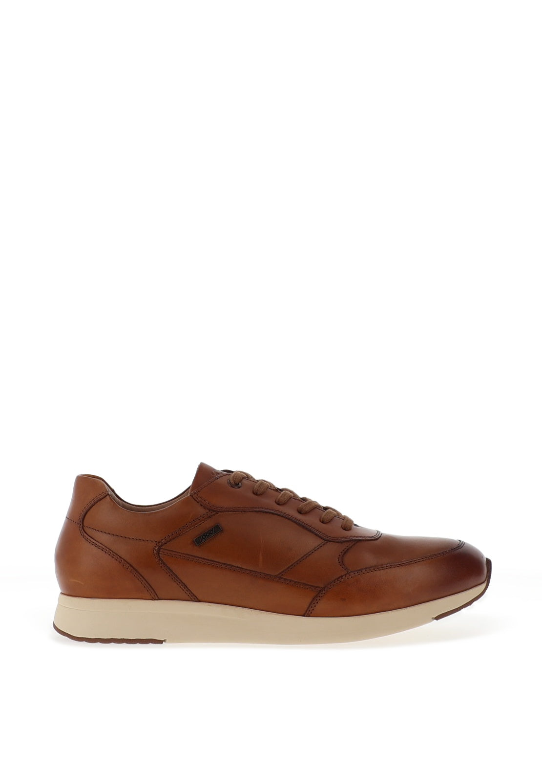 Paul O Donnell by Pod Rainer Leather Trainers, Cognac - McElhinneys