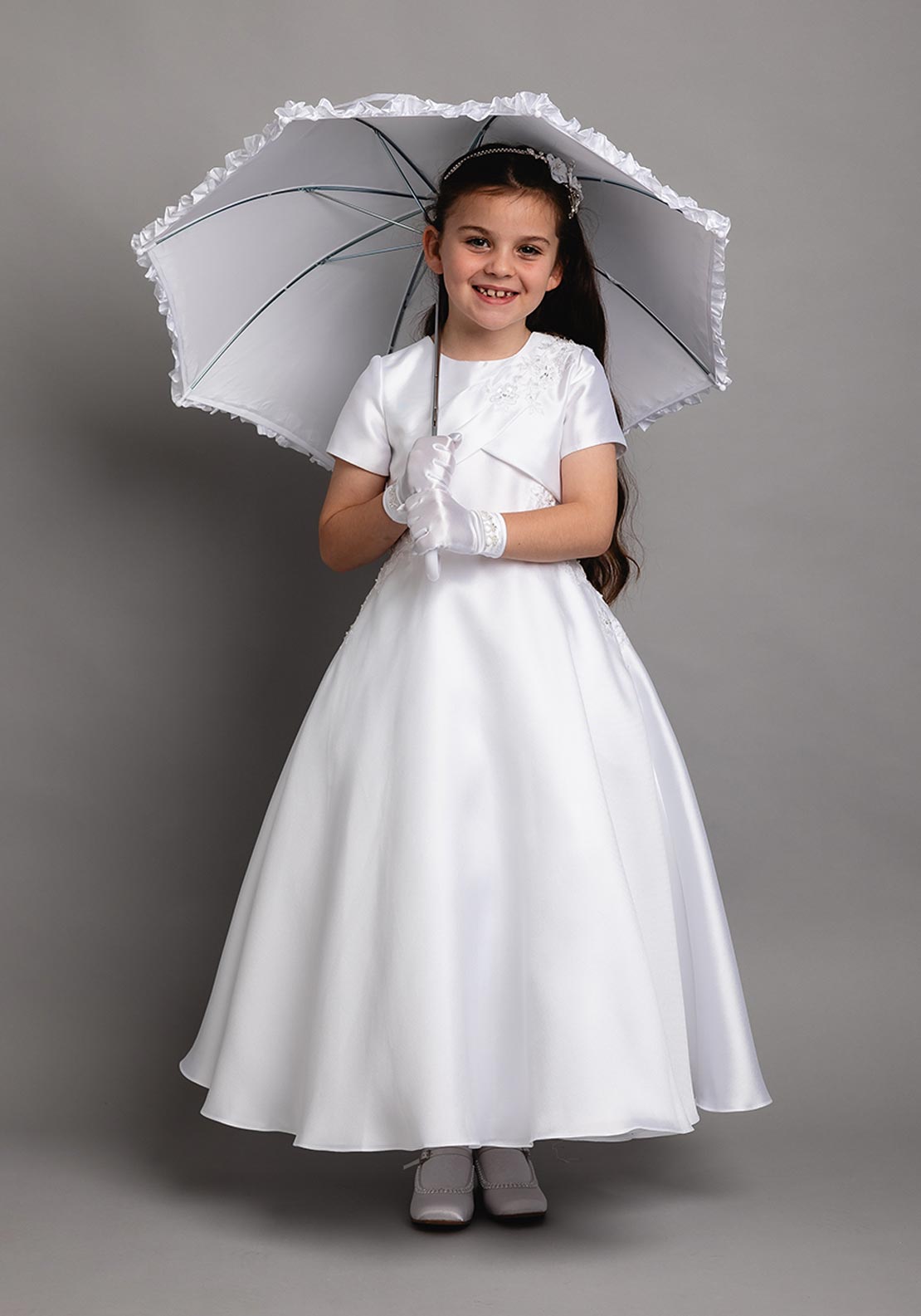 Poinsettia 2108 Communion Dress, White - McElhinneys