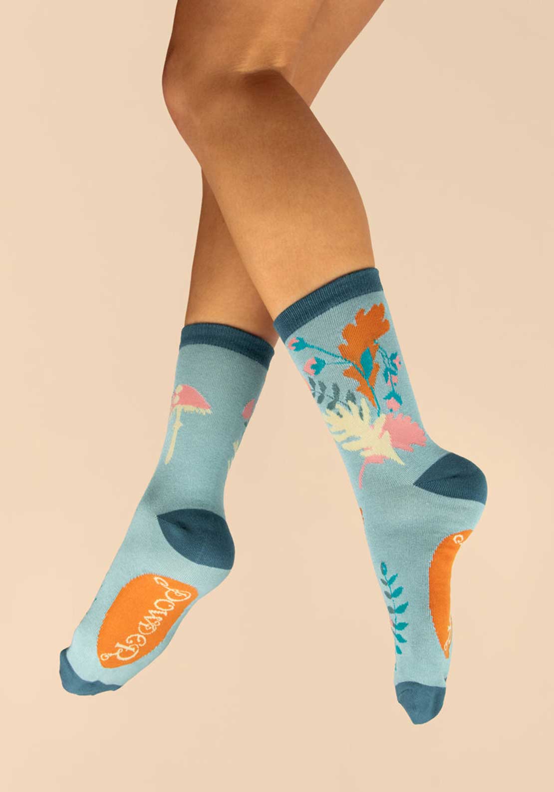 Powder Foraging Ankle Socks, Ice Blue - McElhinneys