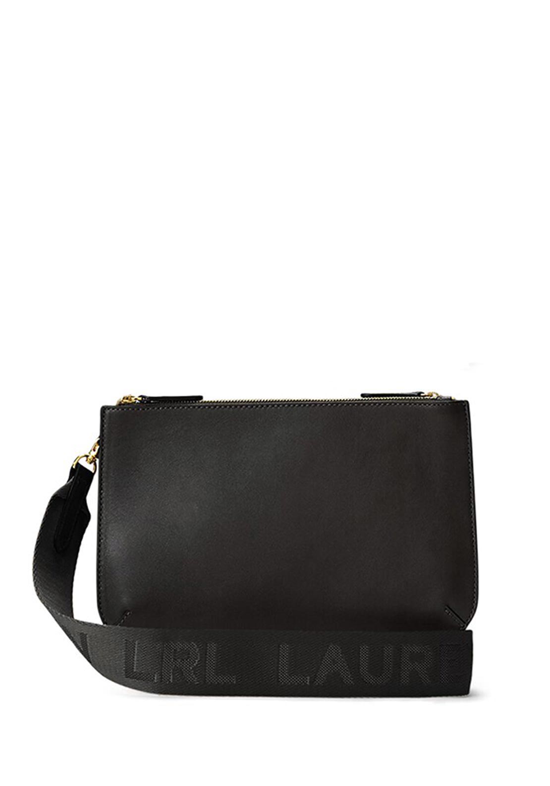 Ralph Lauren Landyn Leather Medium Crossbody Bag, Black - McElhinneys