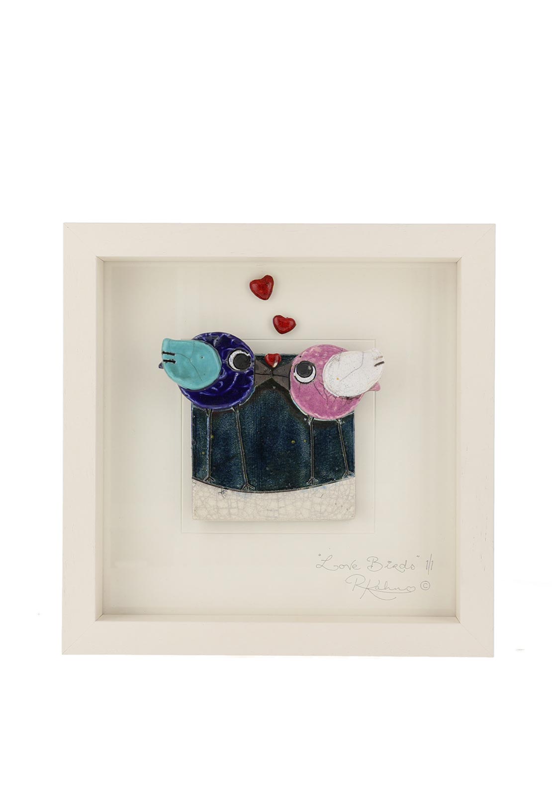 Rebeka Kahn Love Birds Ceramic Picture Small - McElhinneys