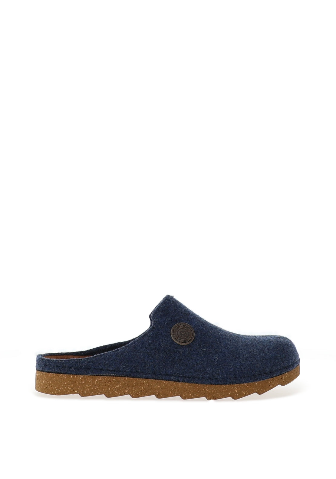 Rohde Slip on Felt Mule Slippers, Ocean - McElhinneys