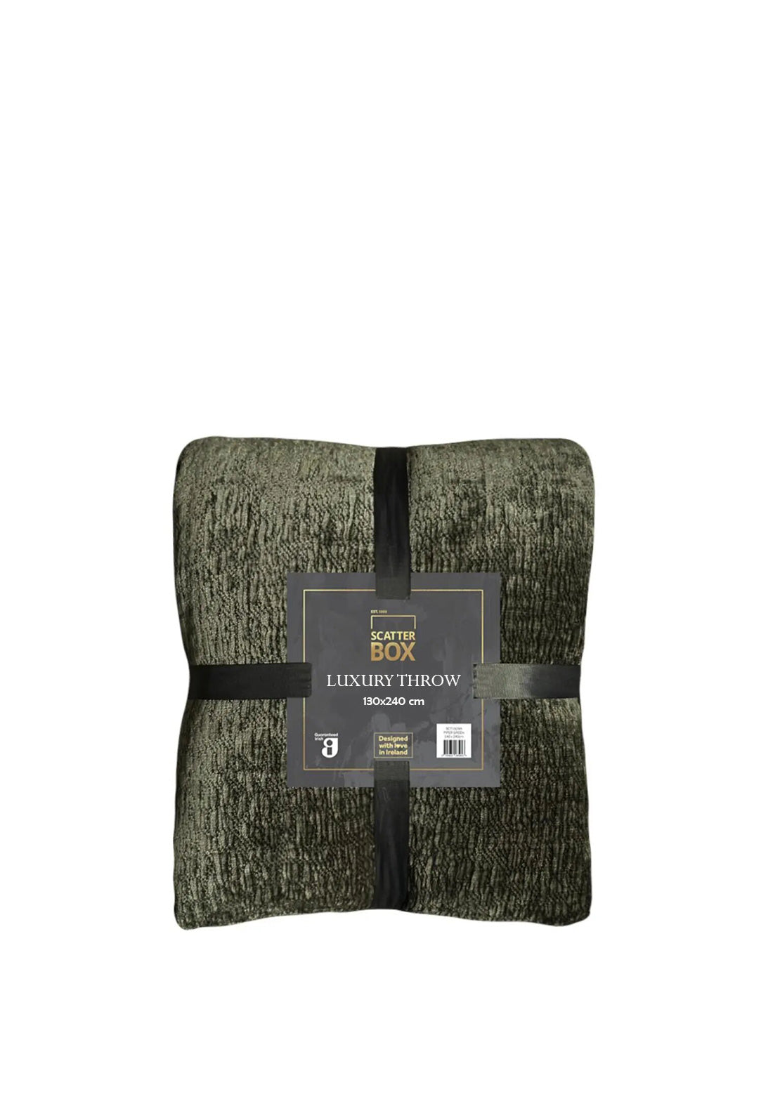 Scatter Box Piper Soft Touch Large Throw, Green - McElhinneys