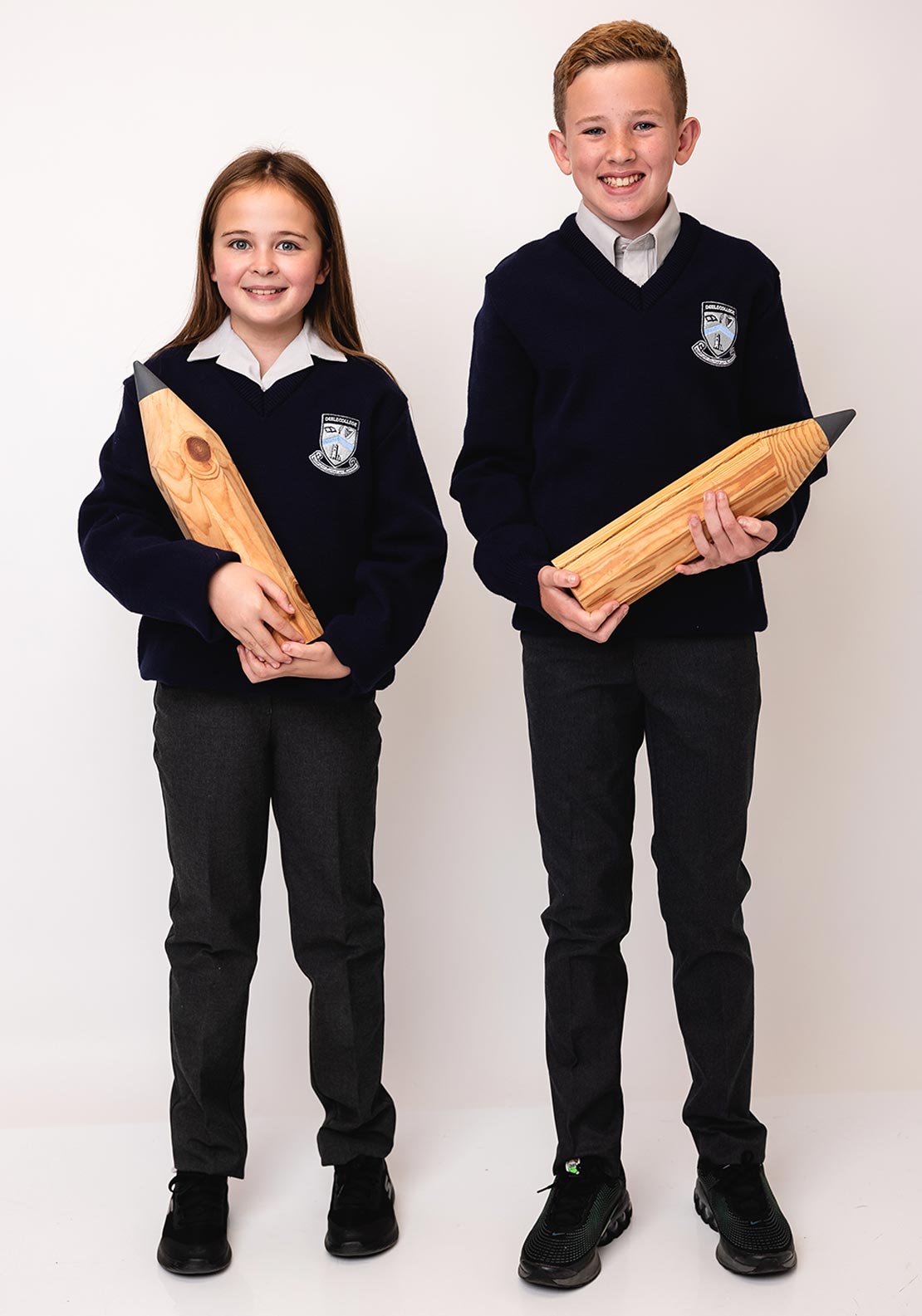 Deele College Jumper with Crest, Navy - McElhinneys